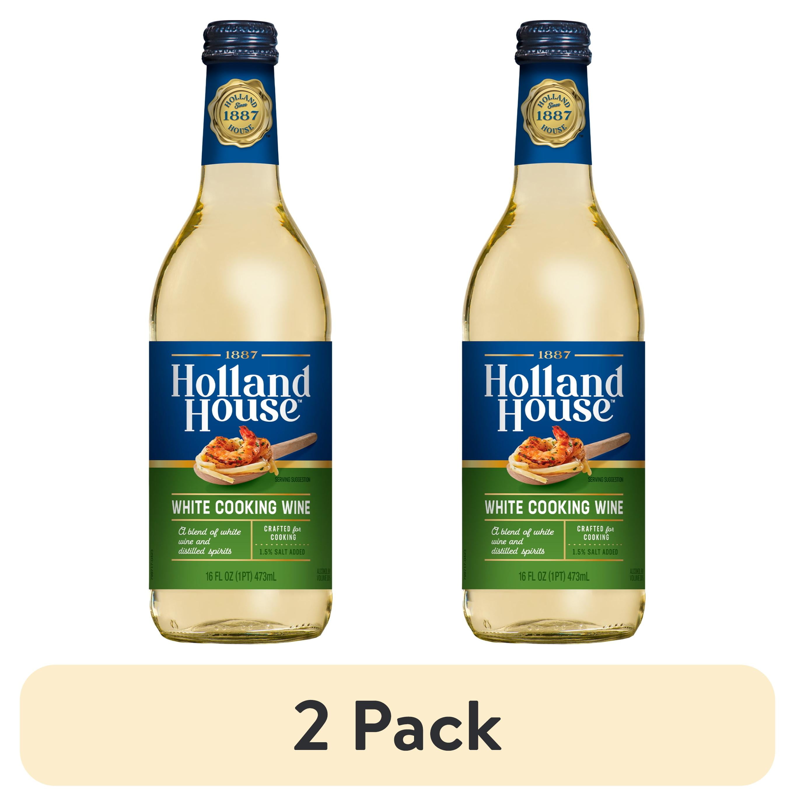 (2 pack) Holland House White Cooking Wine, 16 fl oz - Walmart.com