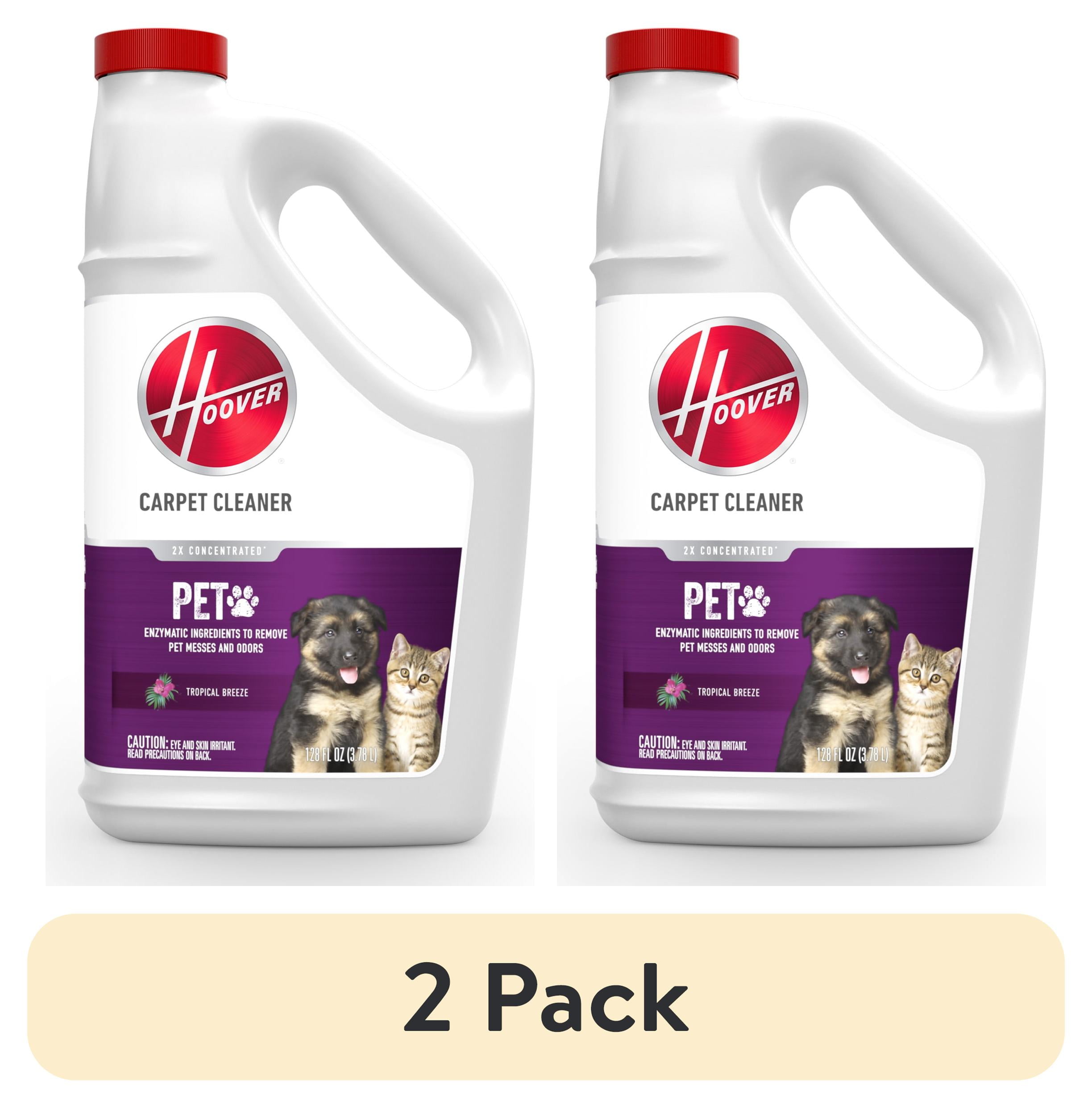 (2 pack) Hoover Pet Carpet Cleaner Solution, Tropical Breeze Scent, for ...