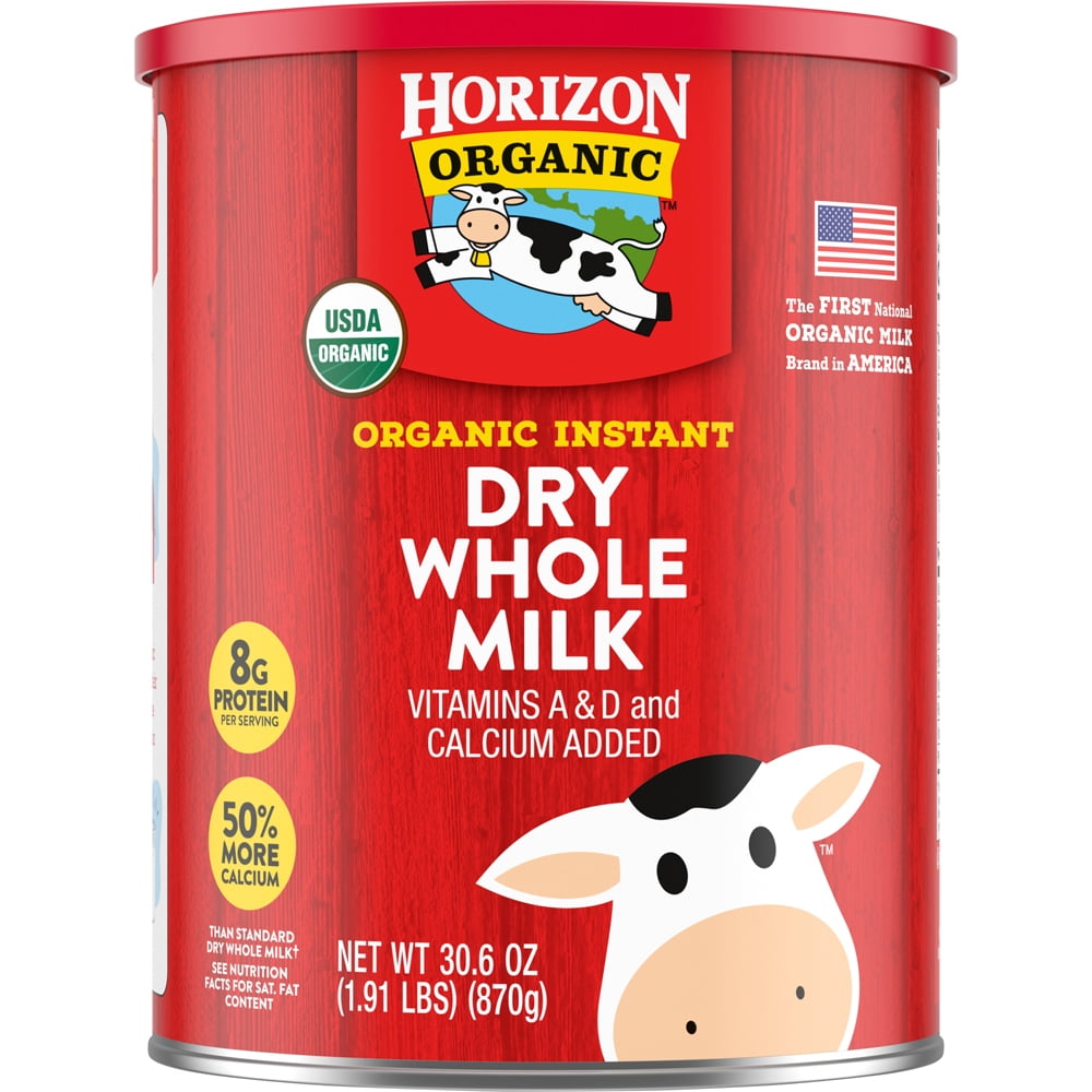 (2 pack) Horizon Organic Instant Dry Whole Milk Powder Canister, 30.6 ...