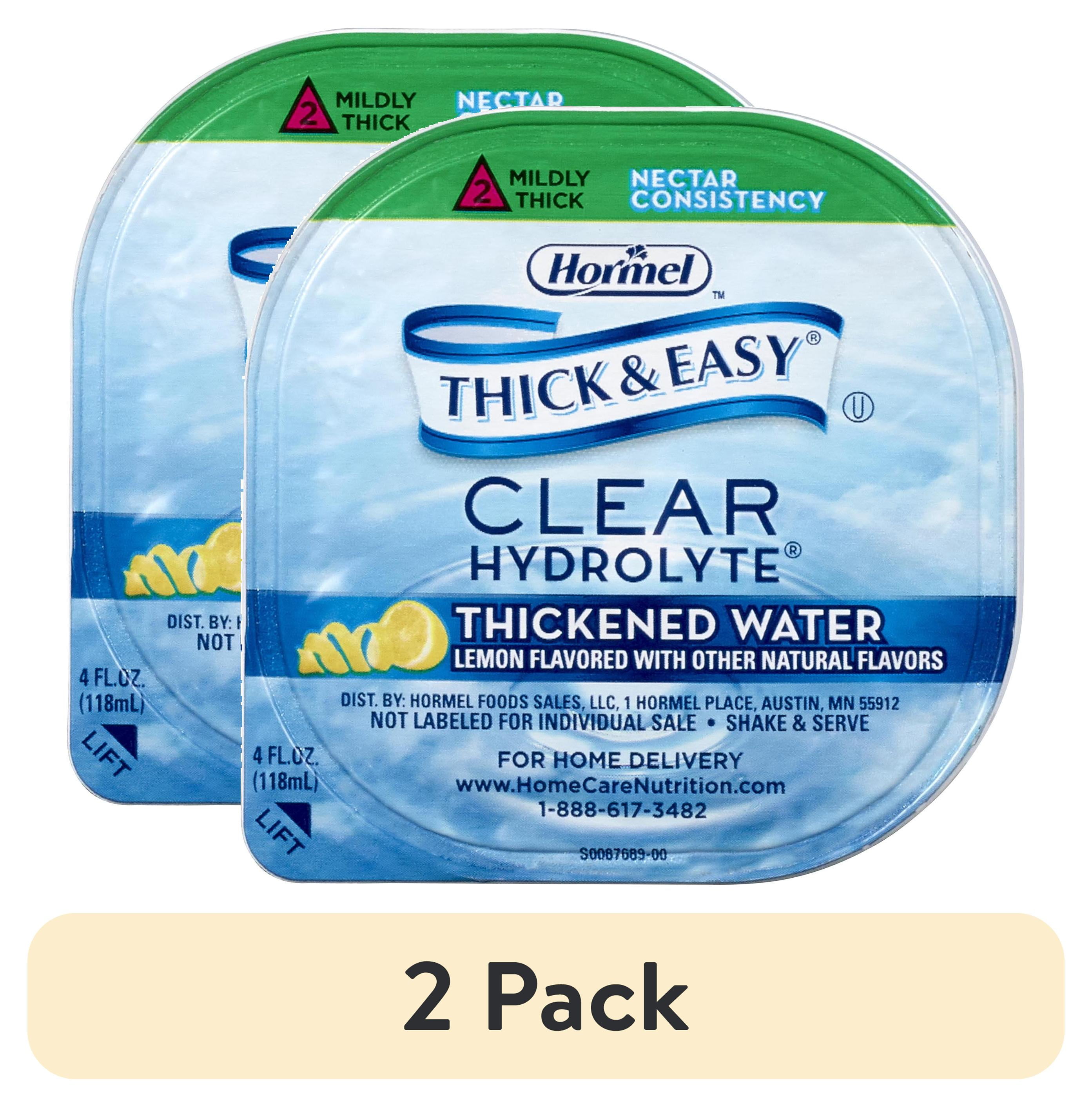 (2 pack) Hormel Thick & Easy Water, Lemon Flavored, Nectar Consistency ...