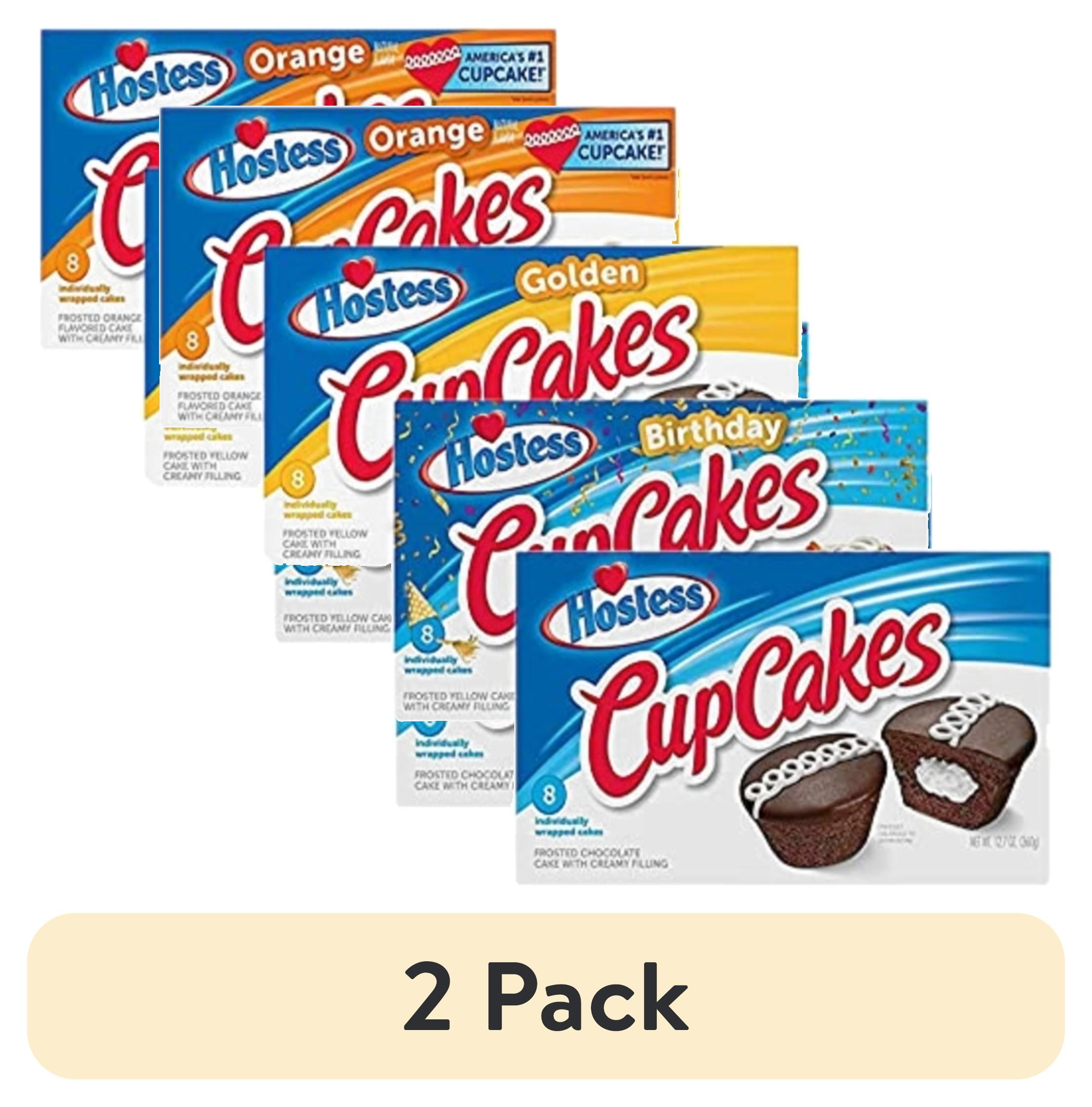 (2 pack) Hostess Cupcake Lovers Snack Cake Variety Pack Includes ...