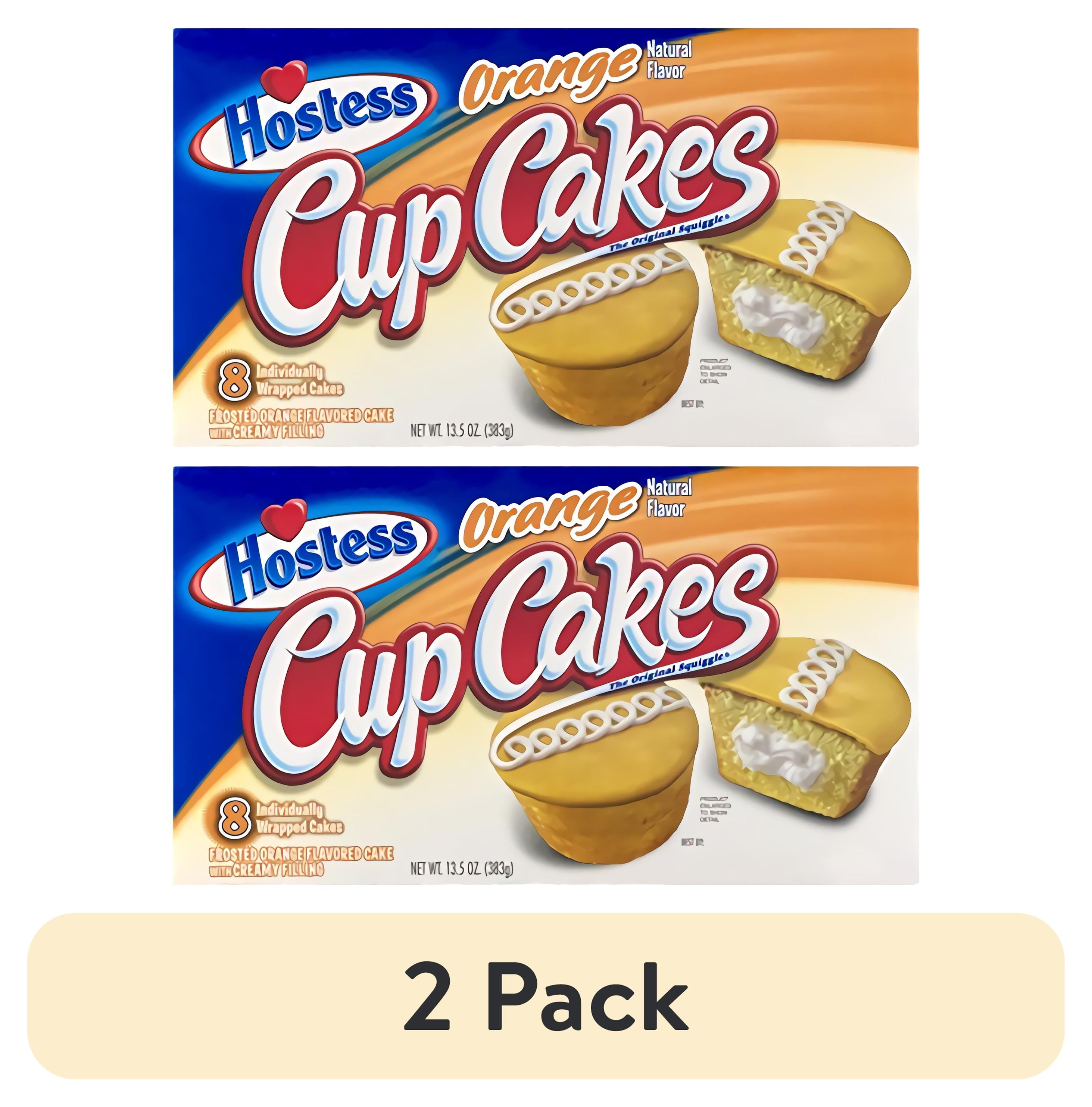 (2 pack) Hostess Orange Cupcakes, 8 Count, 13.5 oz Box | Pack of 3 (24 ...