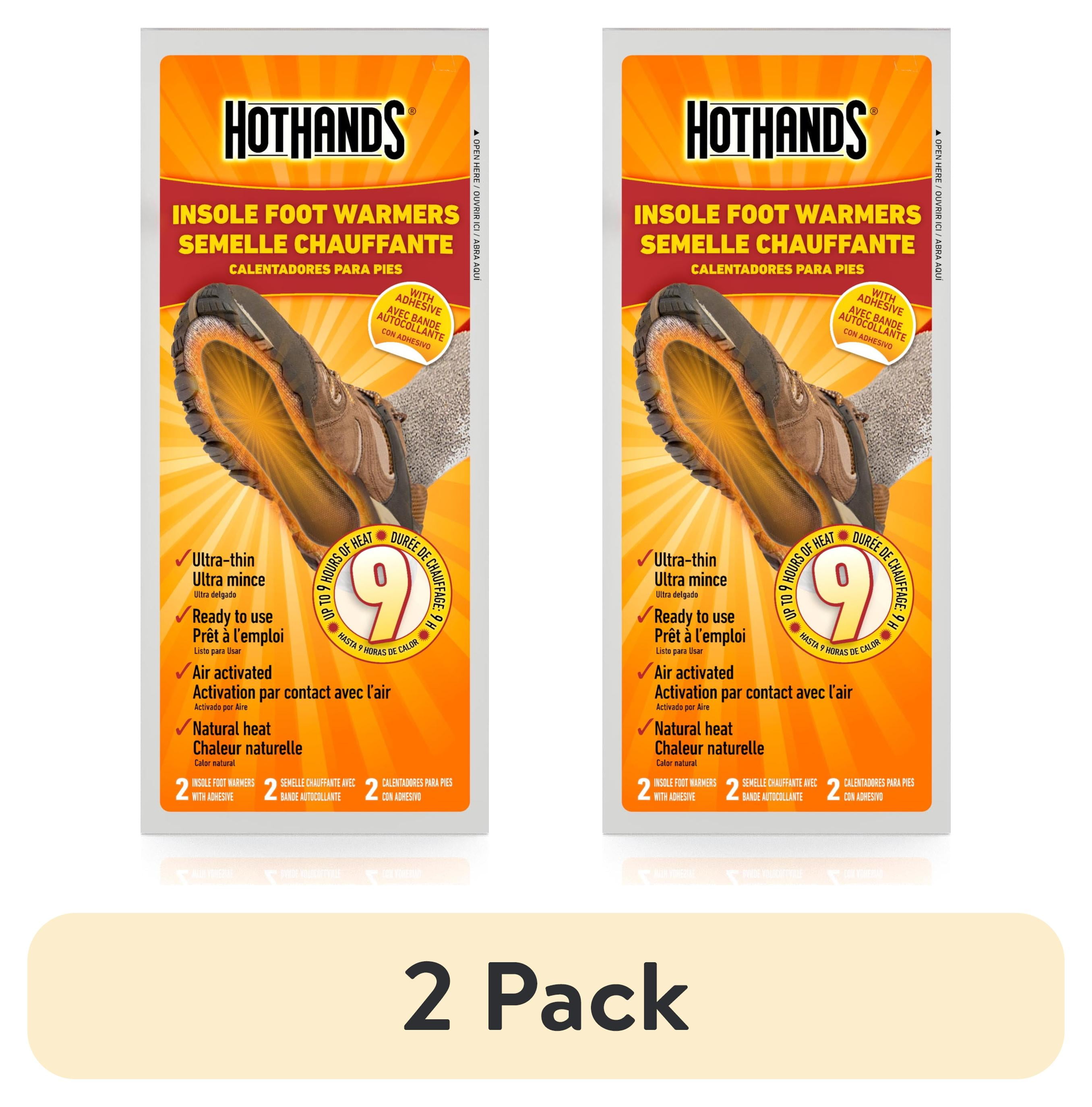 (2 pack) Hot Hands Foot Insole Warmers, 1- Pair Pack - Walmart.com