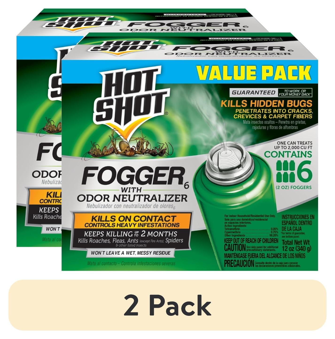 (2 pack) Hot Shot Indoor Insect Fogger w/ Odor Neutralizer, 6 Count ...