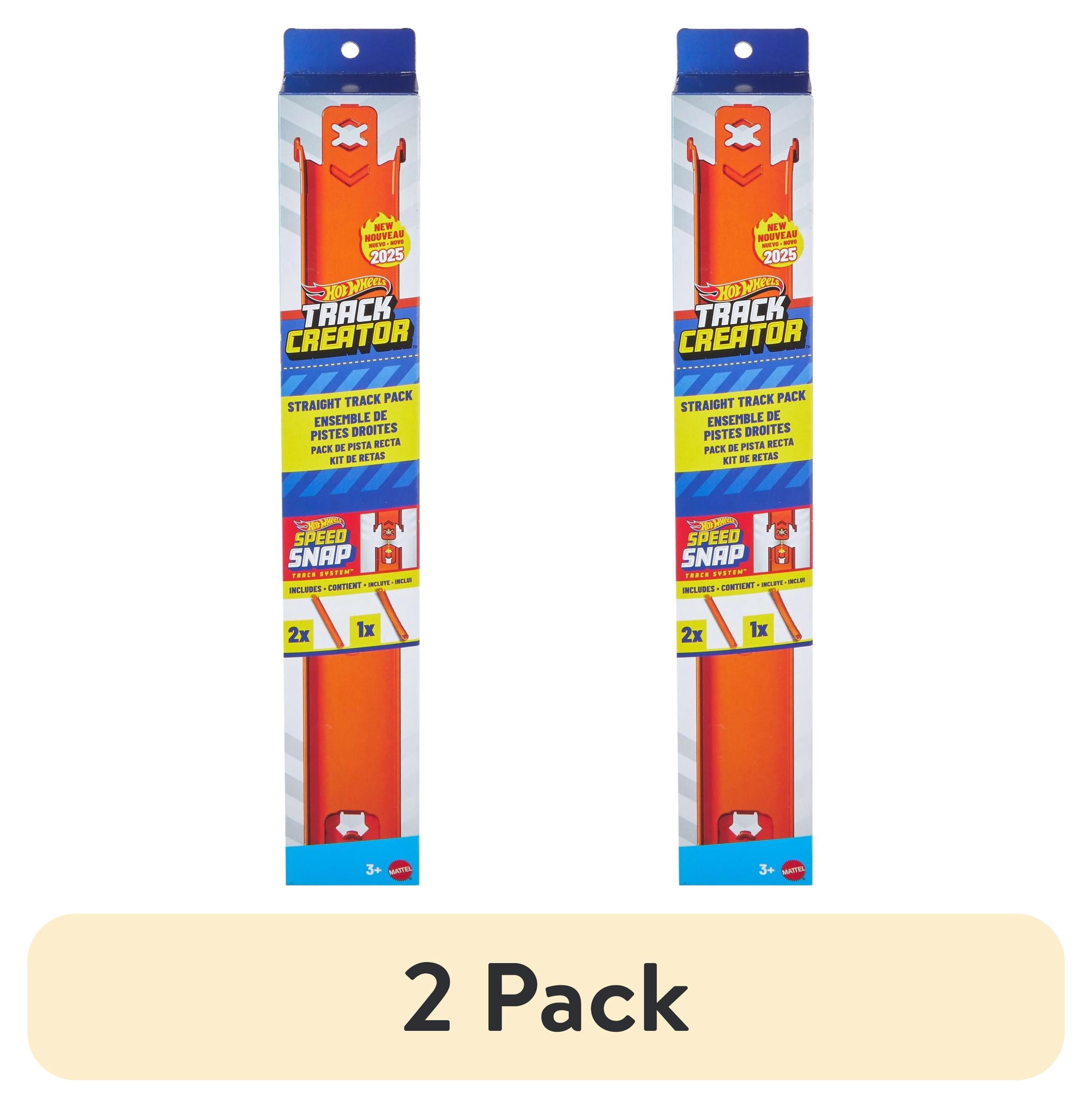 (2 pack) Hot Wheels Track Creator Straight Track Pack, 3 Feet of Speed ...