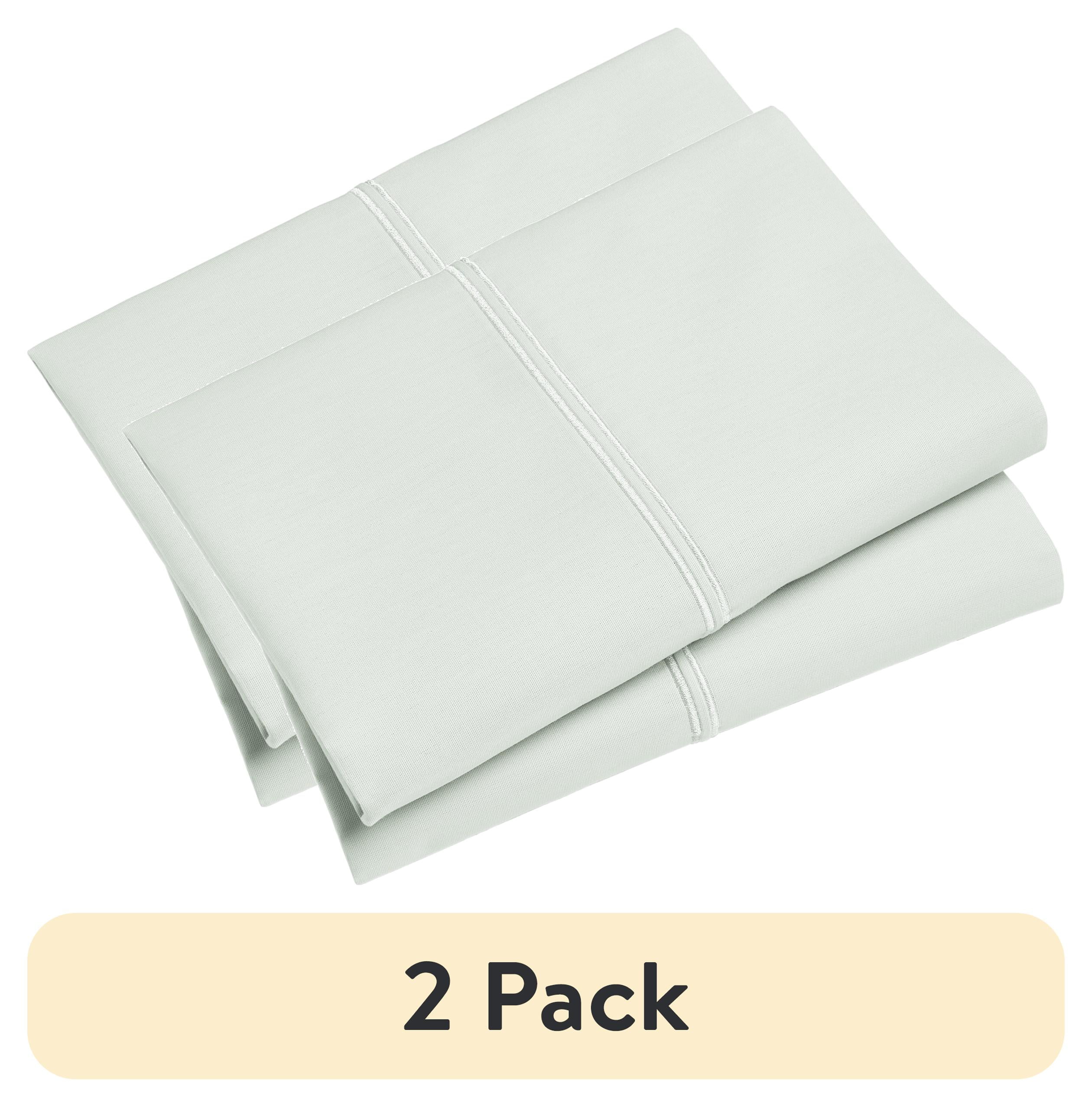 (2 pack) Hotel Style 300 Thread Count Light Green Pillowcase with Light ...