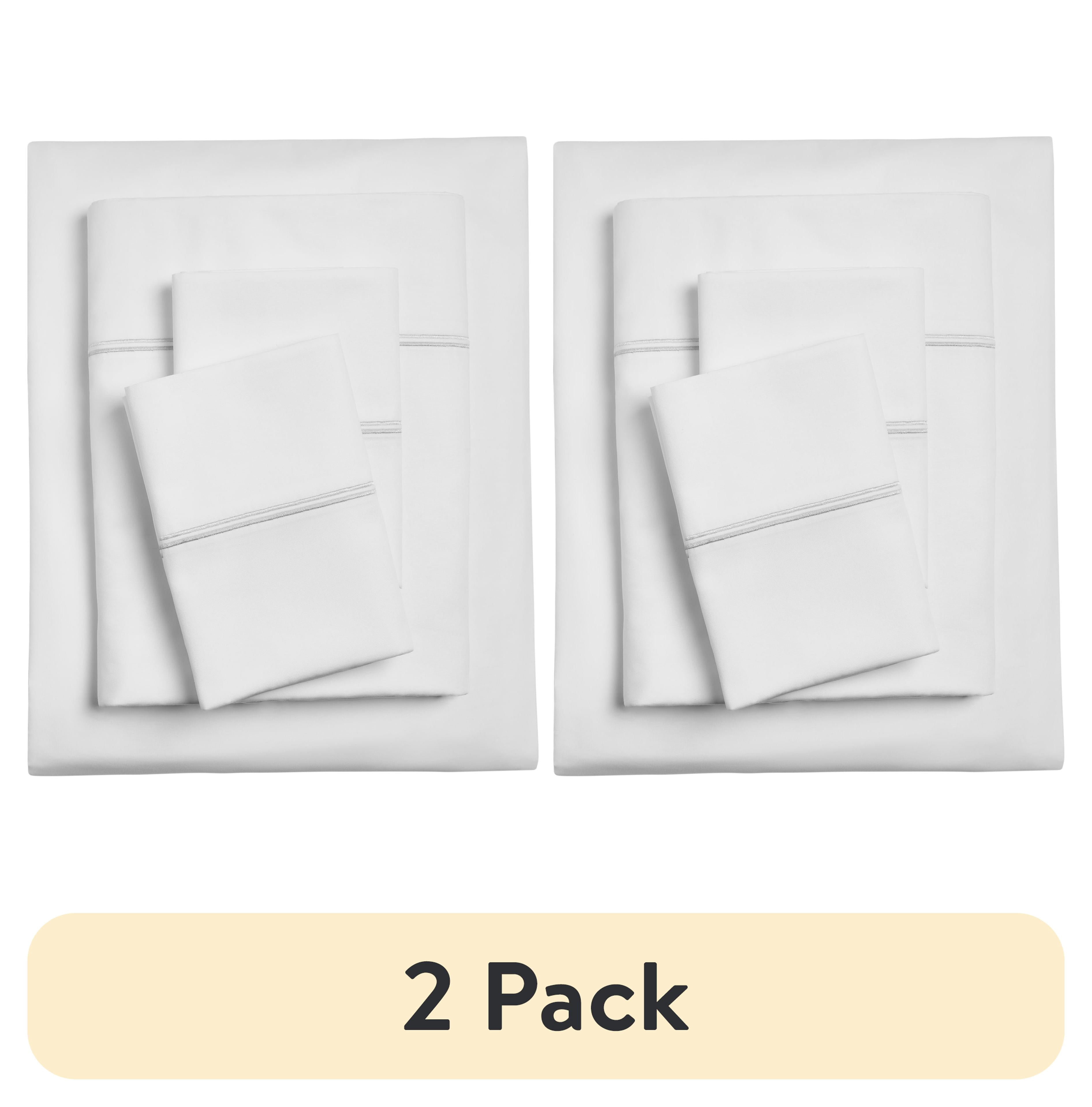 (2 pack) Hotel Style 4-Piece 300 Thread Count Gypsum and Platinum ...