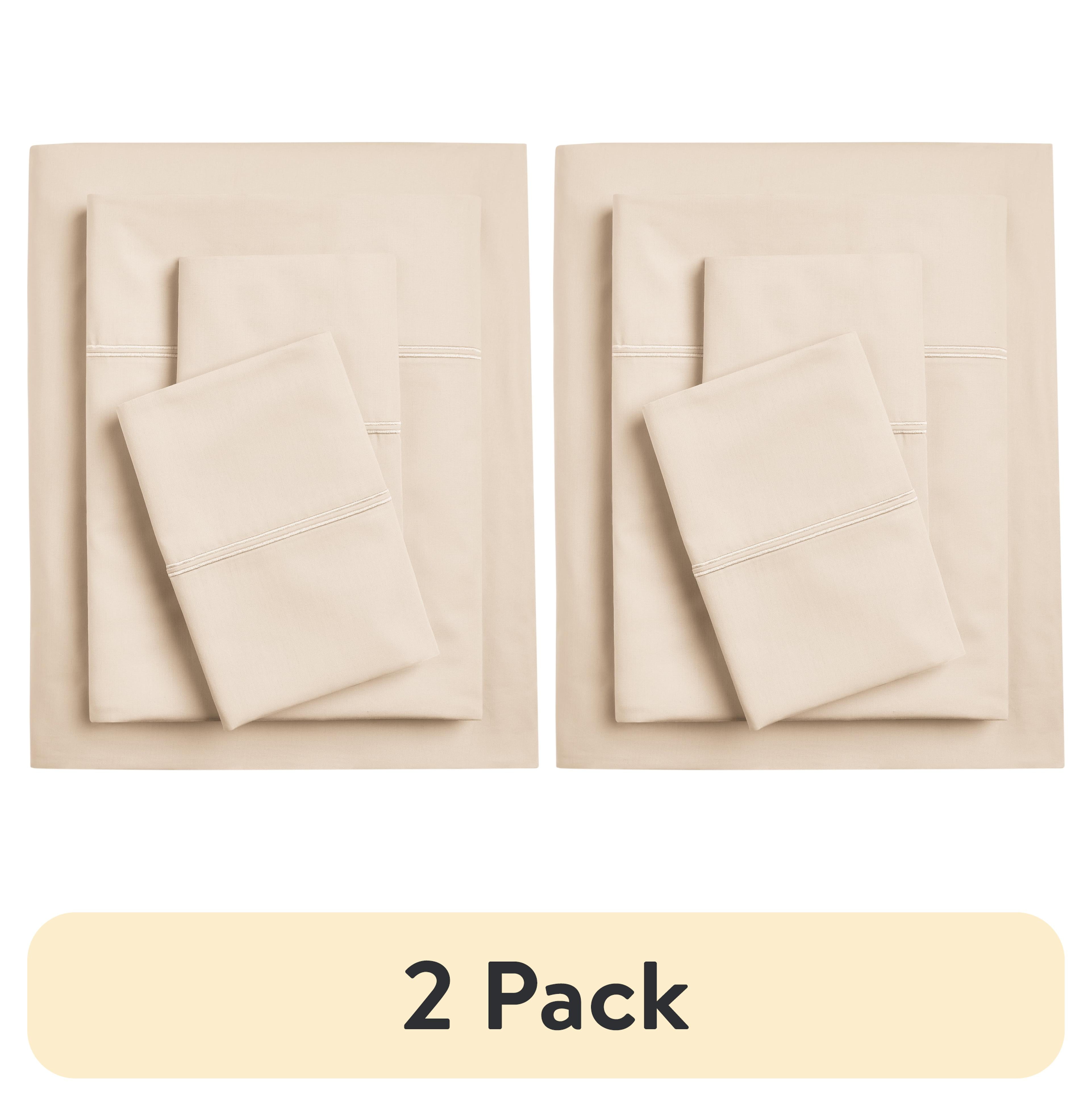 (2 pack) Hotel Style 4-Piece 300 Thread Count Tan Pima Cotton Bed Sheet ...