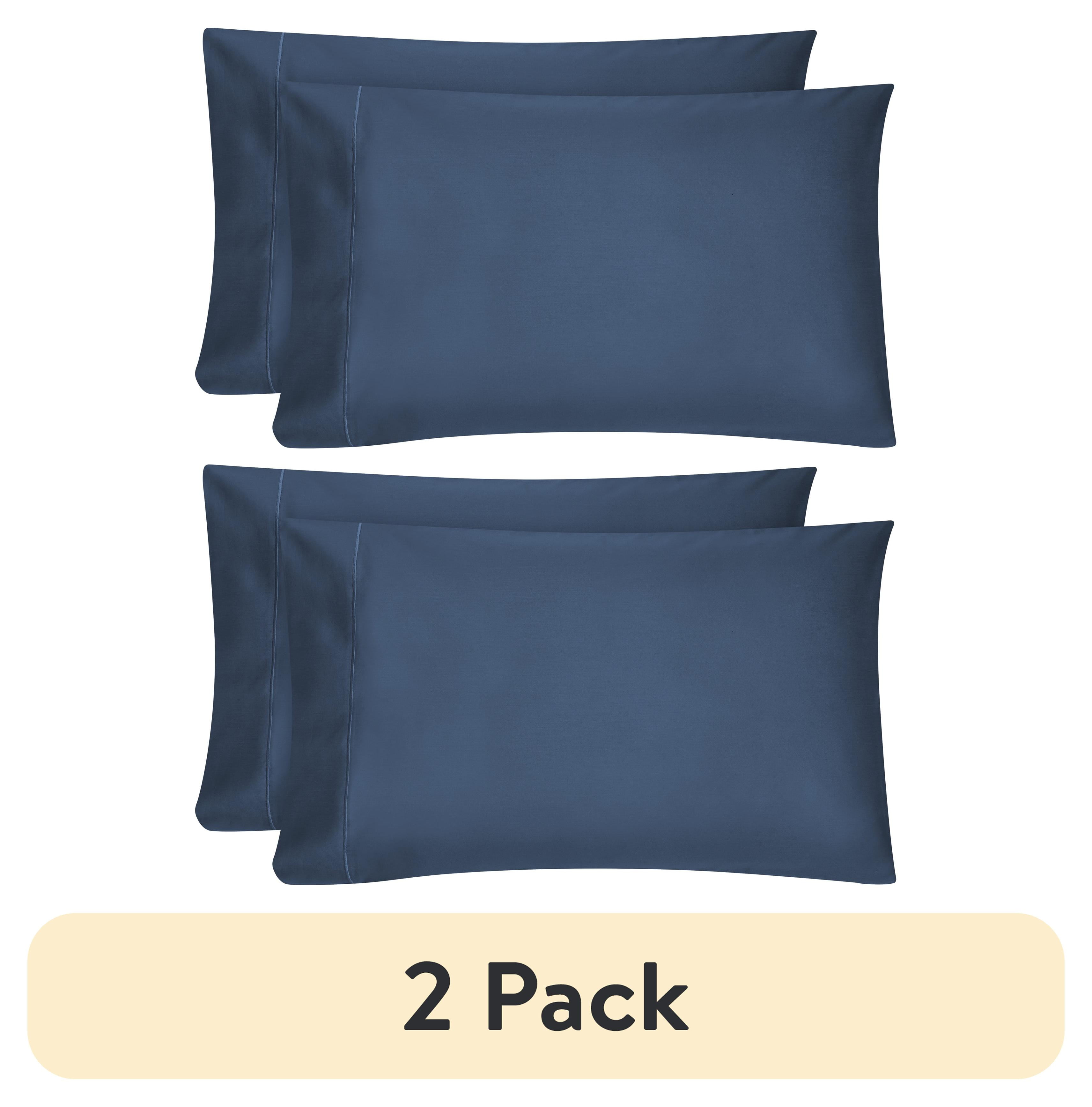 (2 pack) Hotel Style 600 Thread Count Washed Indigo Egyptian Cotton ...