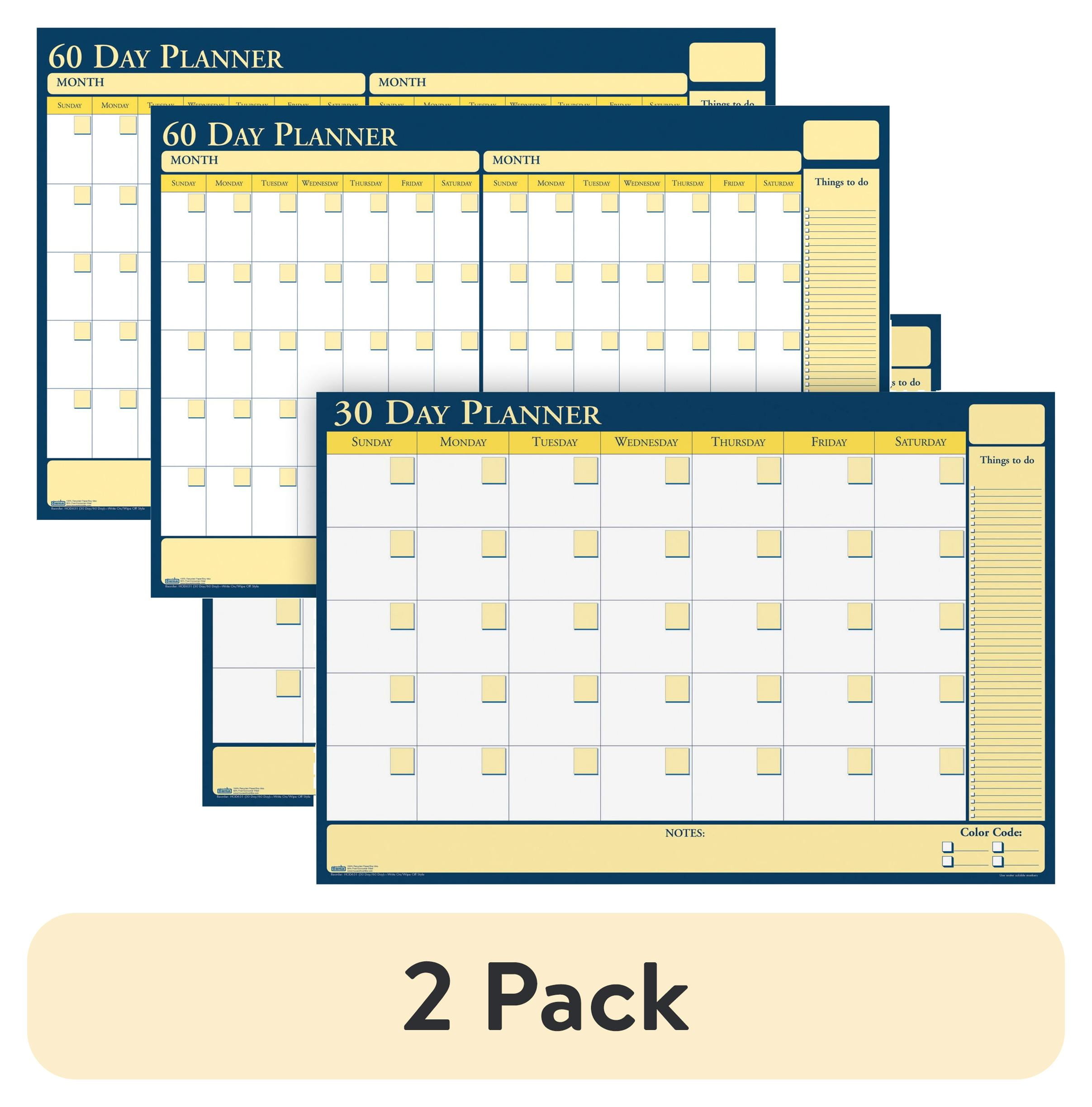 (2 pack) House of Doolittle Non-dated 30/60 Day Planner - Walmart.com