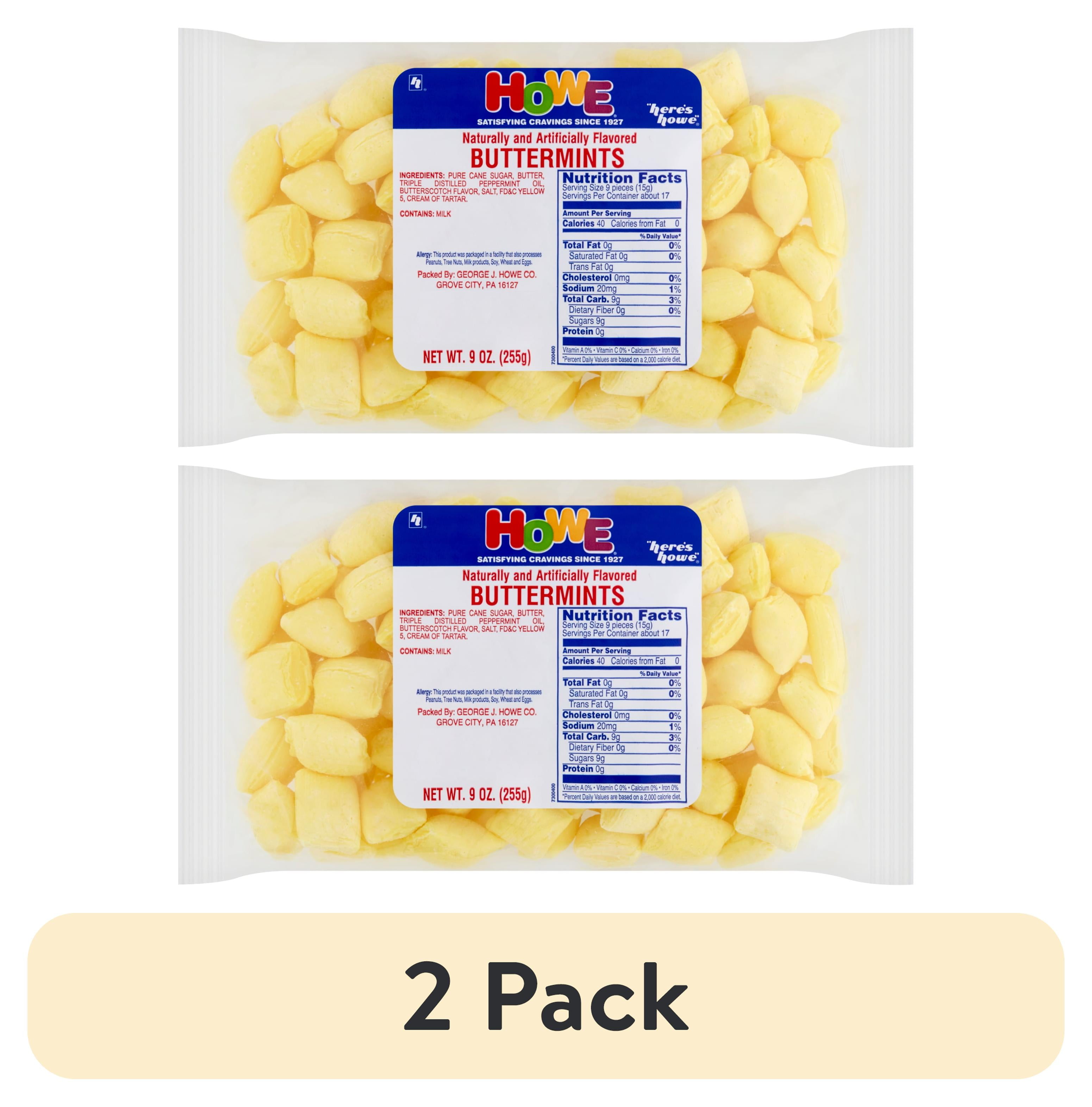 (2 pack) Howe Buttermints Mint Candy, 9 oz, Bag - Walmart.com