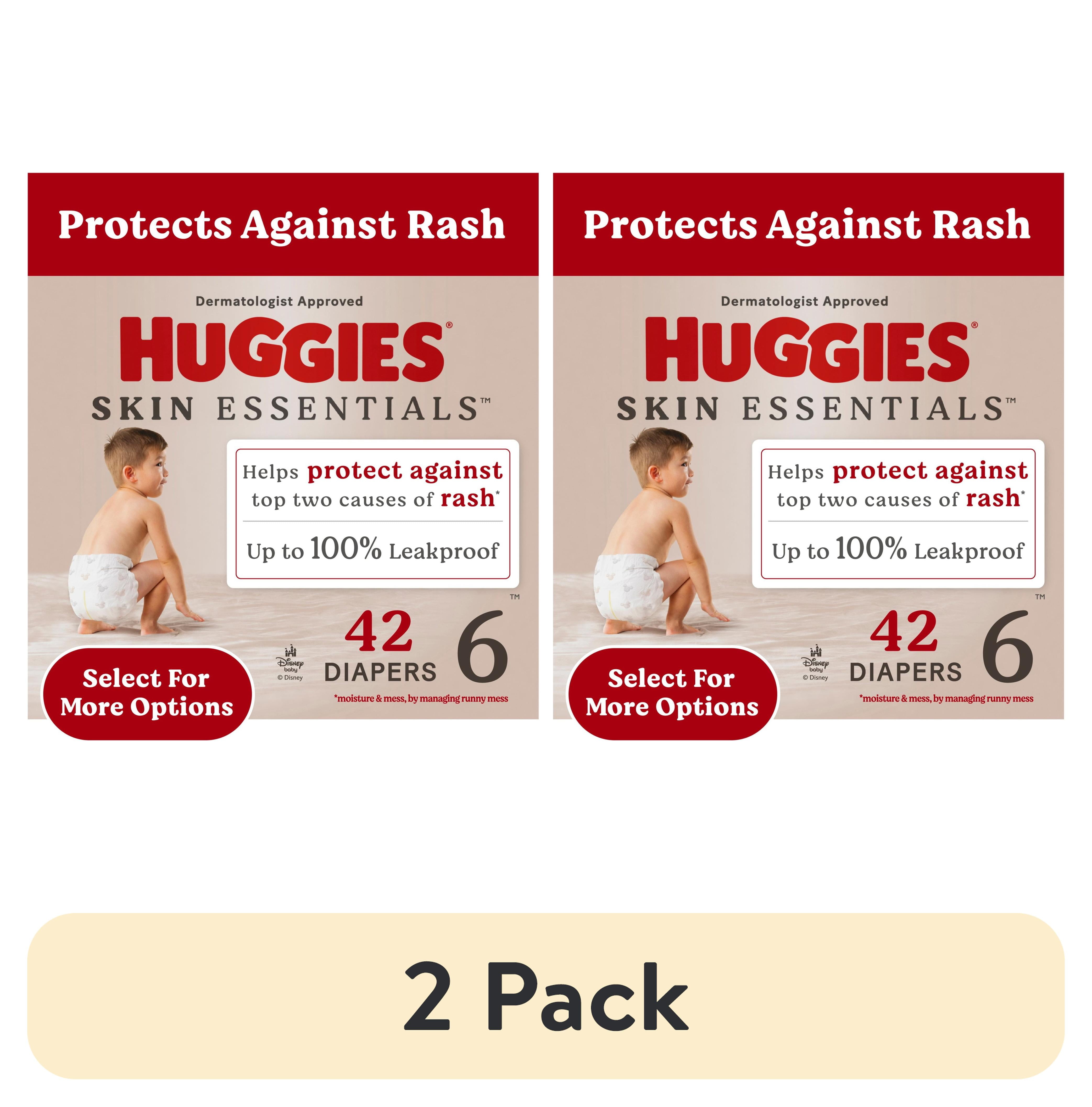 (2 pack) Huggies Skin Essentials Baby Diapers, Size 6 (35+lbs), 42 Ct ...