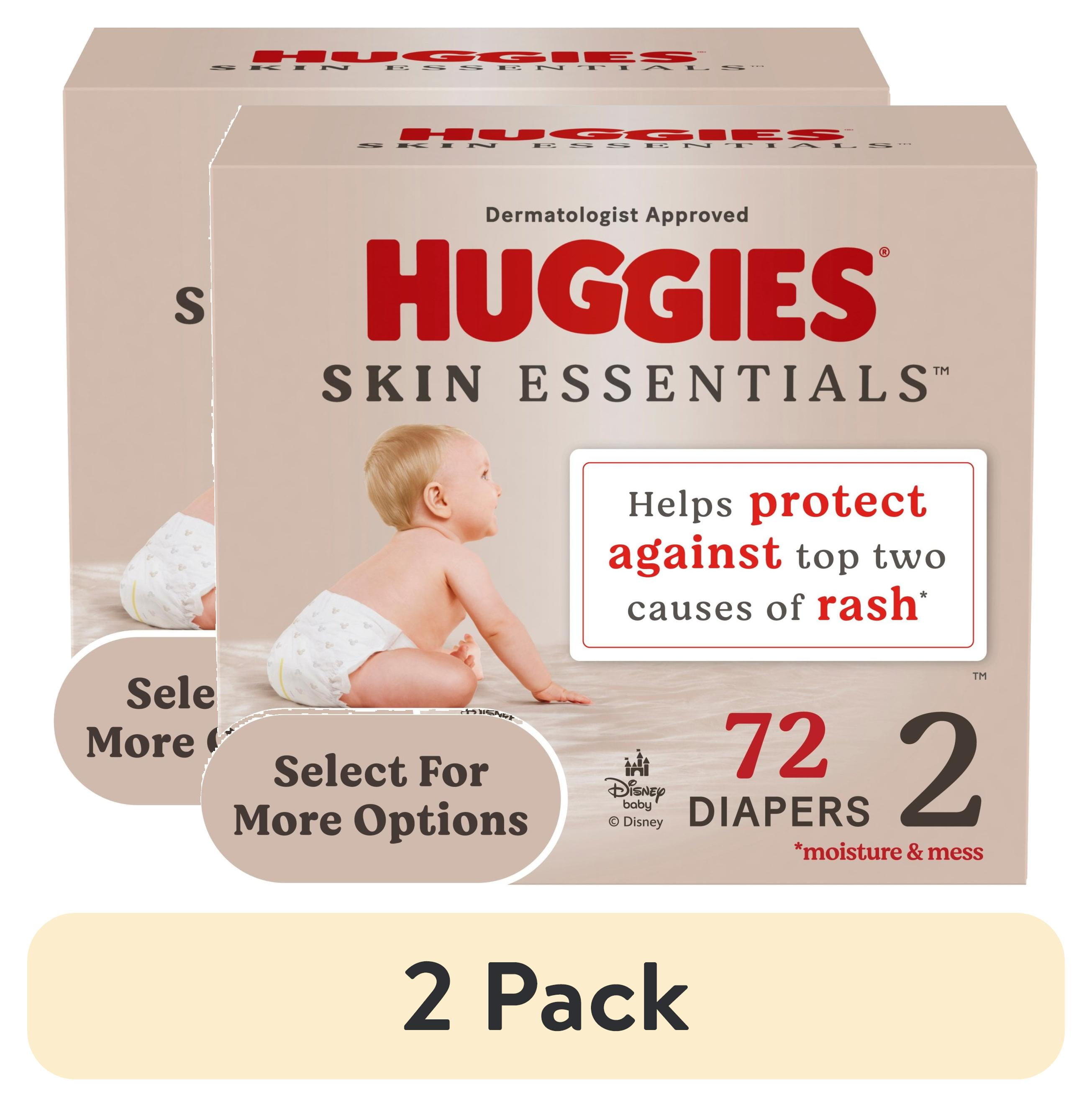 (2 pack) Huggies Skin Essentials Baby Diapers for Sensitive Skin, Size ...