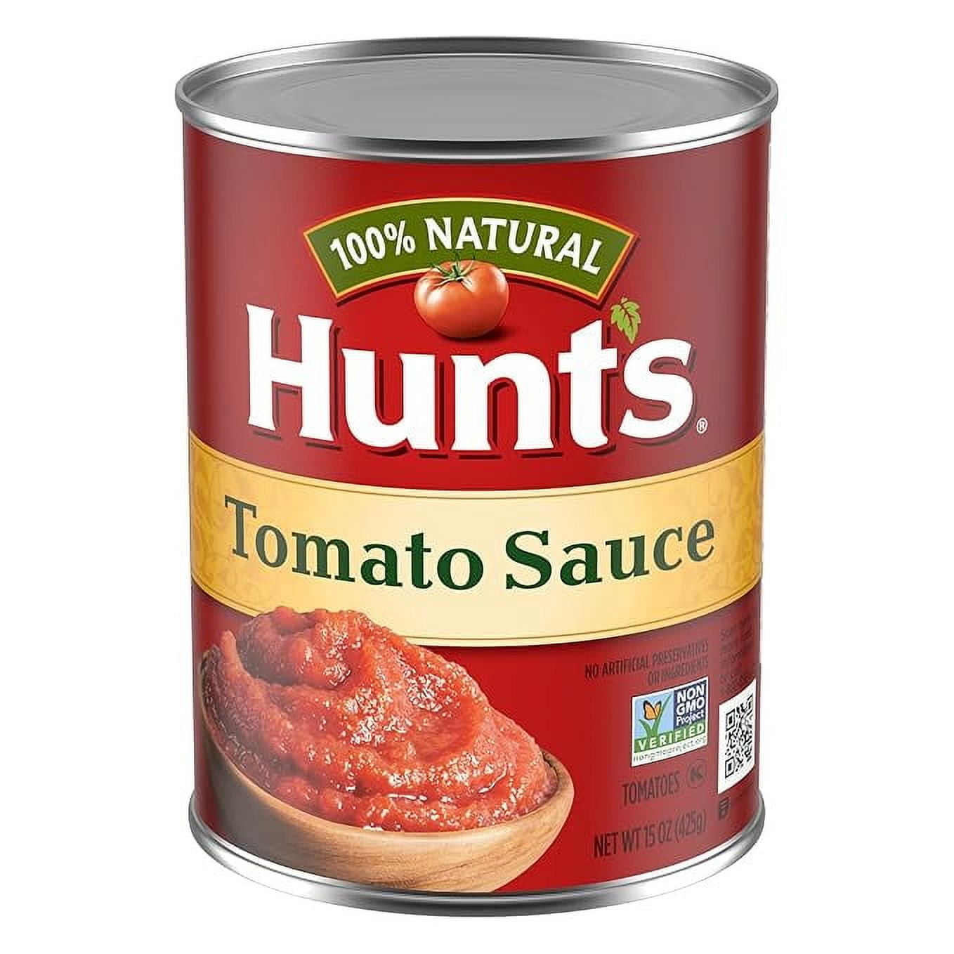 2-Pack Hunt's 100% Natural Tomato Sauce, Canned Tomato Sauce, 15 Oz ...