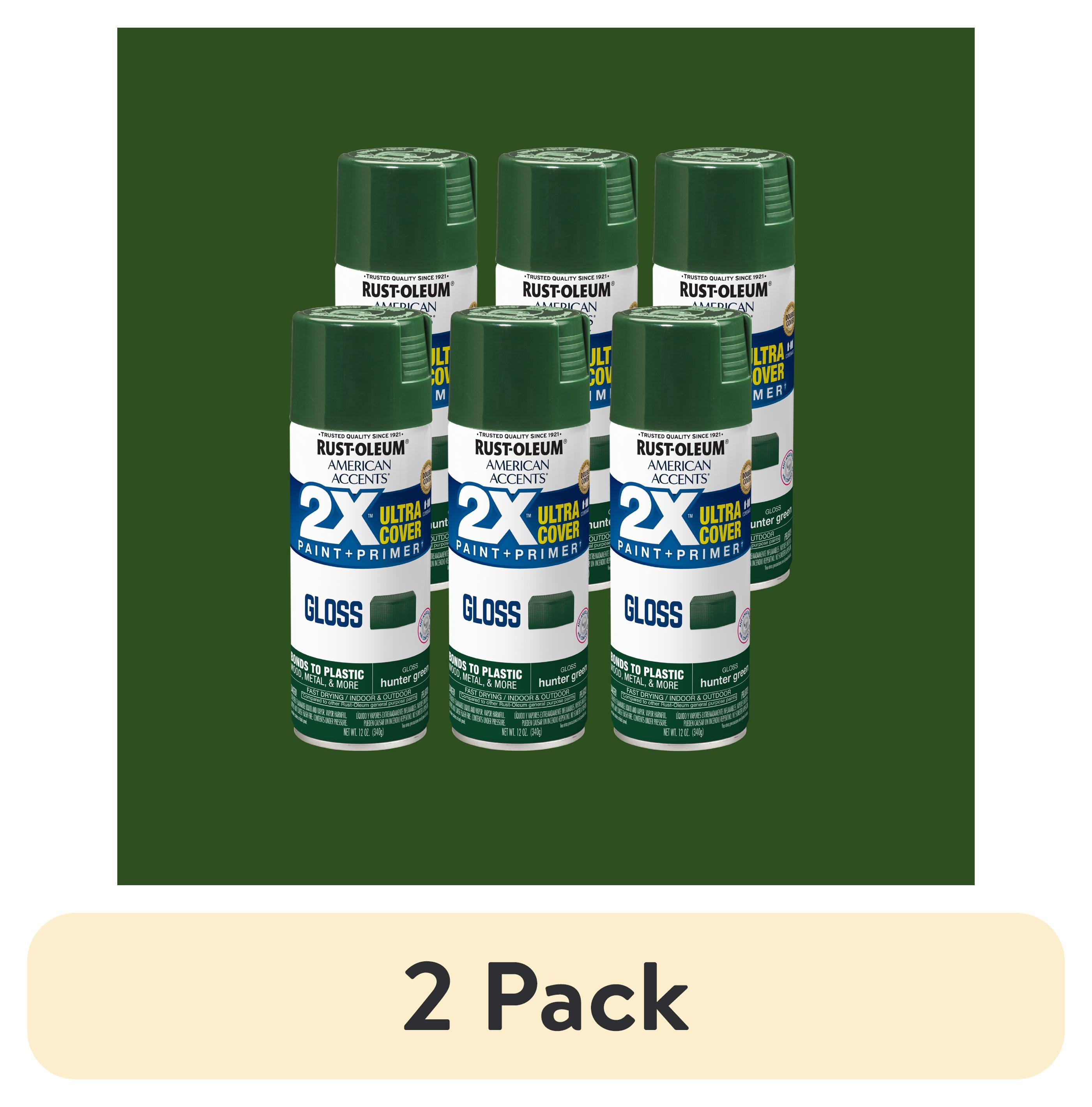 (2 pack) 6 Pack, Hunter Green Rust-Oleum American Accents 2X Ultra ...