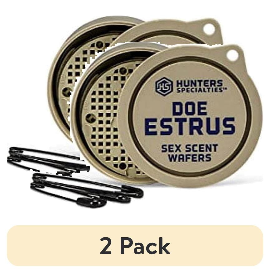 (2 pack) Hunters Specialties Scent Wafers, Doe Estrus scent, 3 wafers ...