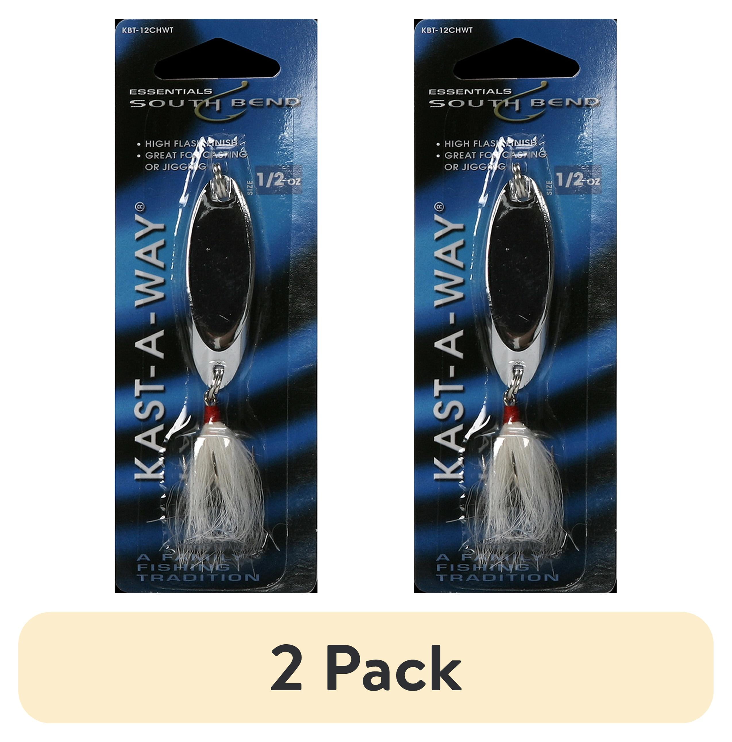(2 pack) Hurricane Saltwater Kast-a-Way, Bucktail Chrome, Fishing ...