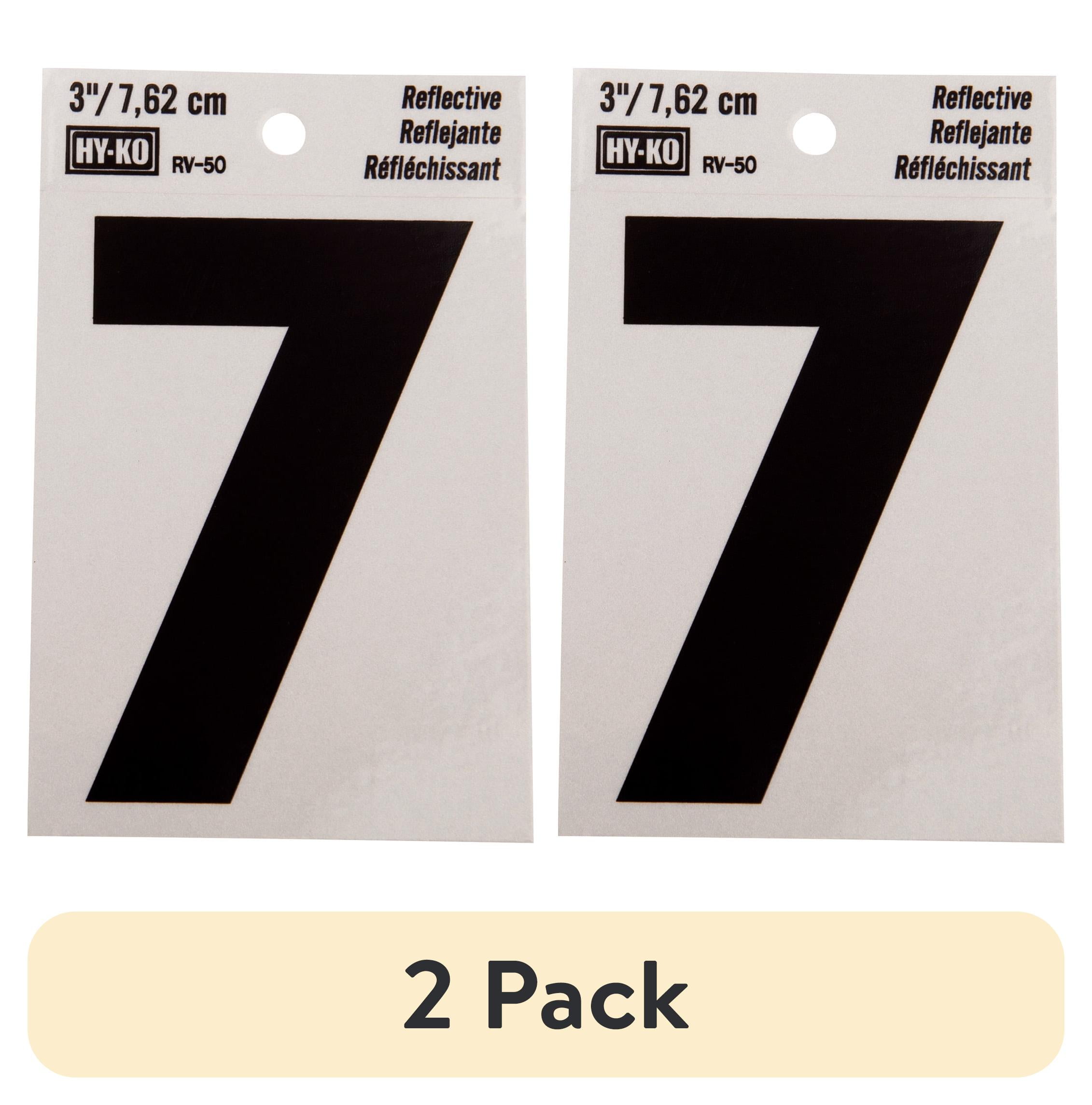 (2 pack) HY-KO 3" Reflective Vinyl Number 7 - Walmart.com
