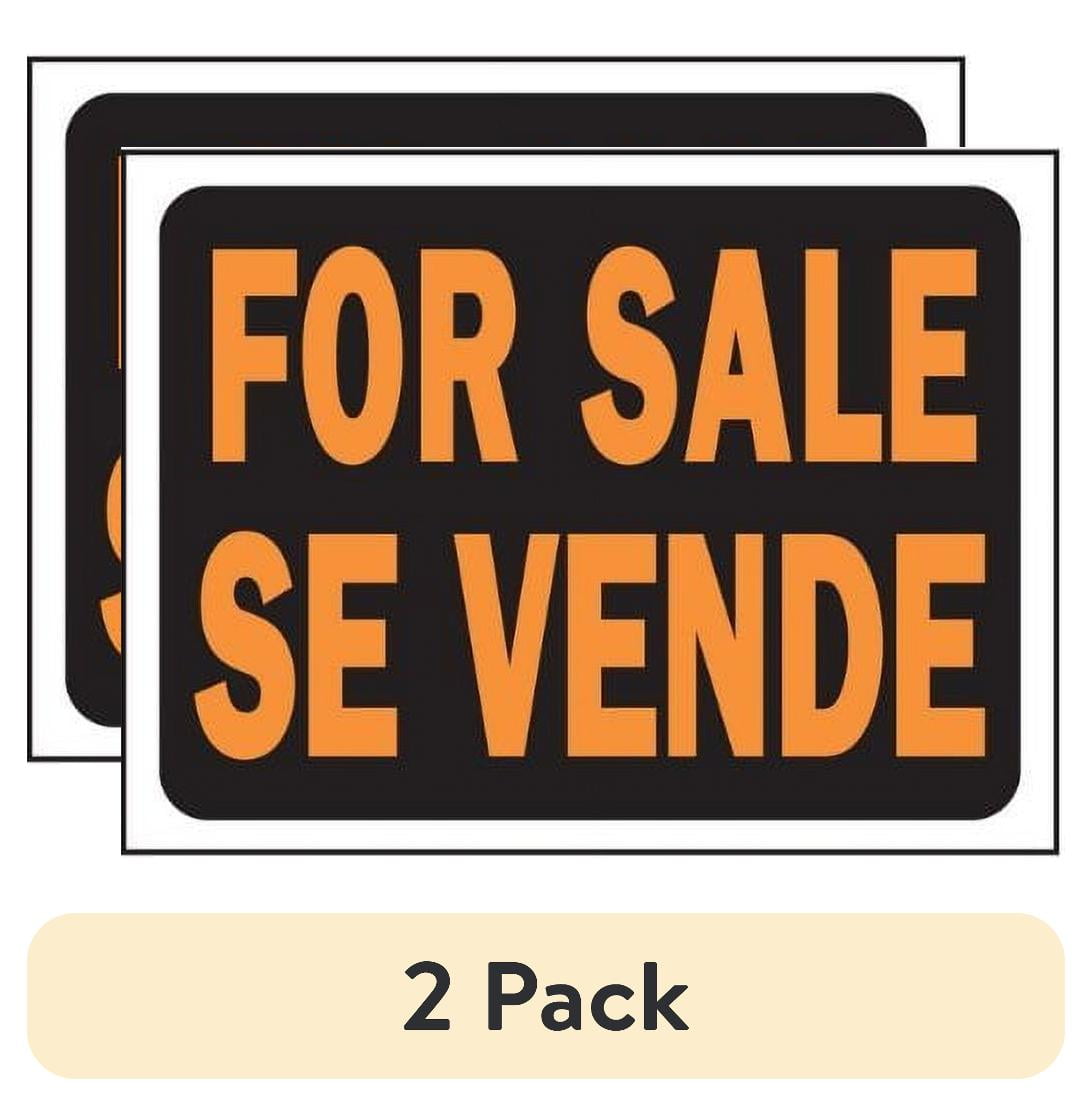 (2 pack) Hy-Ko Bilingual 9 in. H x 12 in. W Plastic Sign For Sale - Se ...