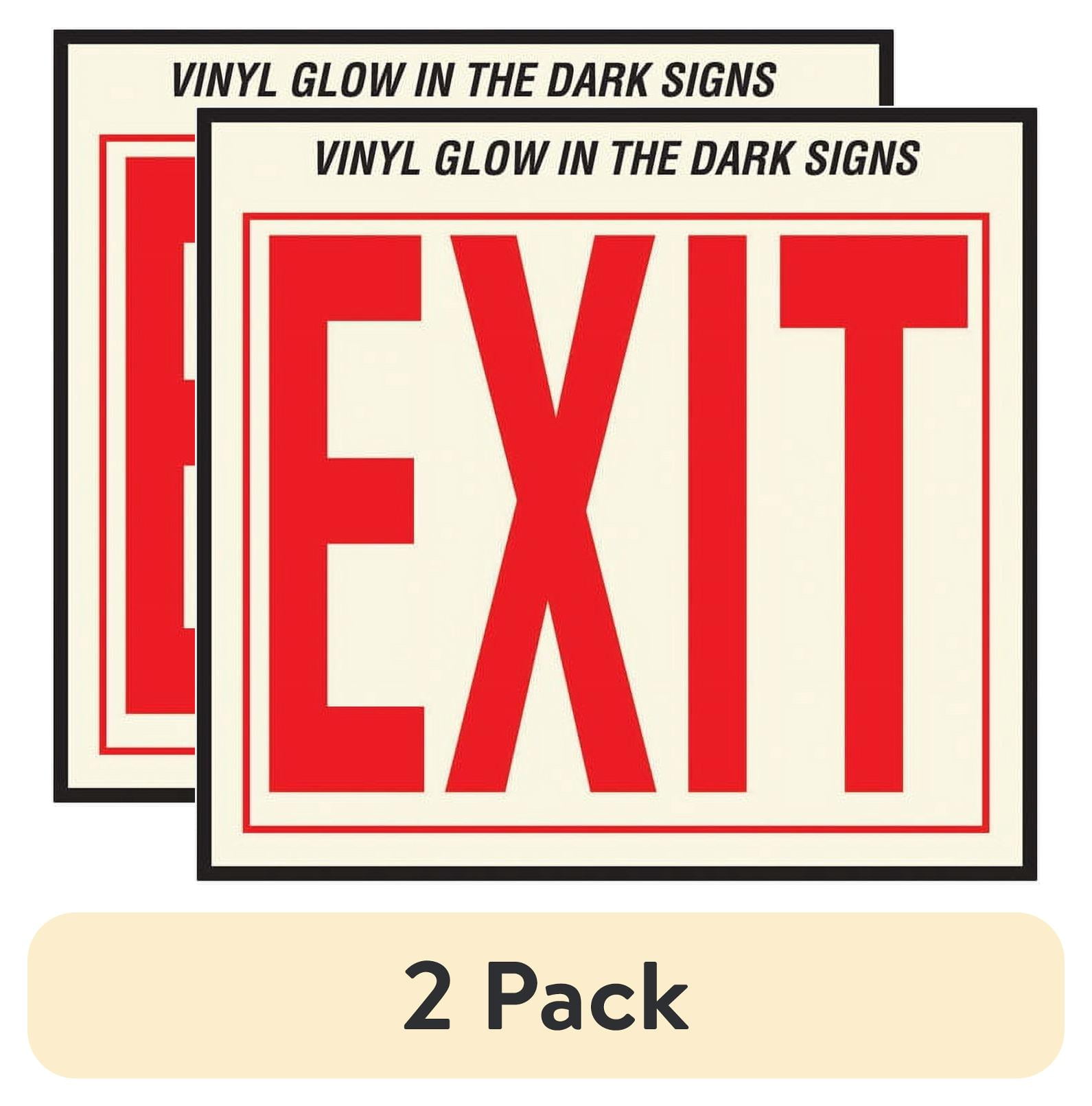(2 pack) Hy-Ko Self Adhesive Safety Sign Red 10" X 12" Exit Case of 10 ...