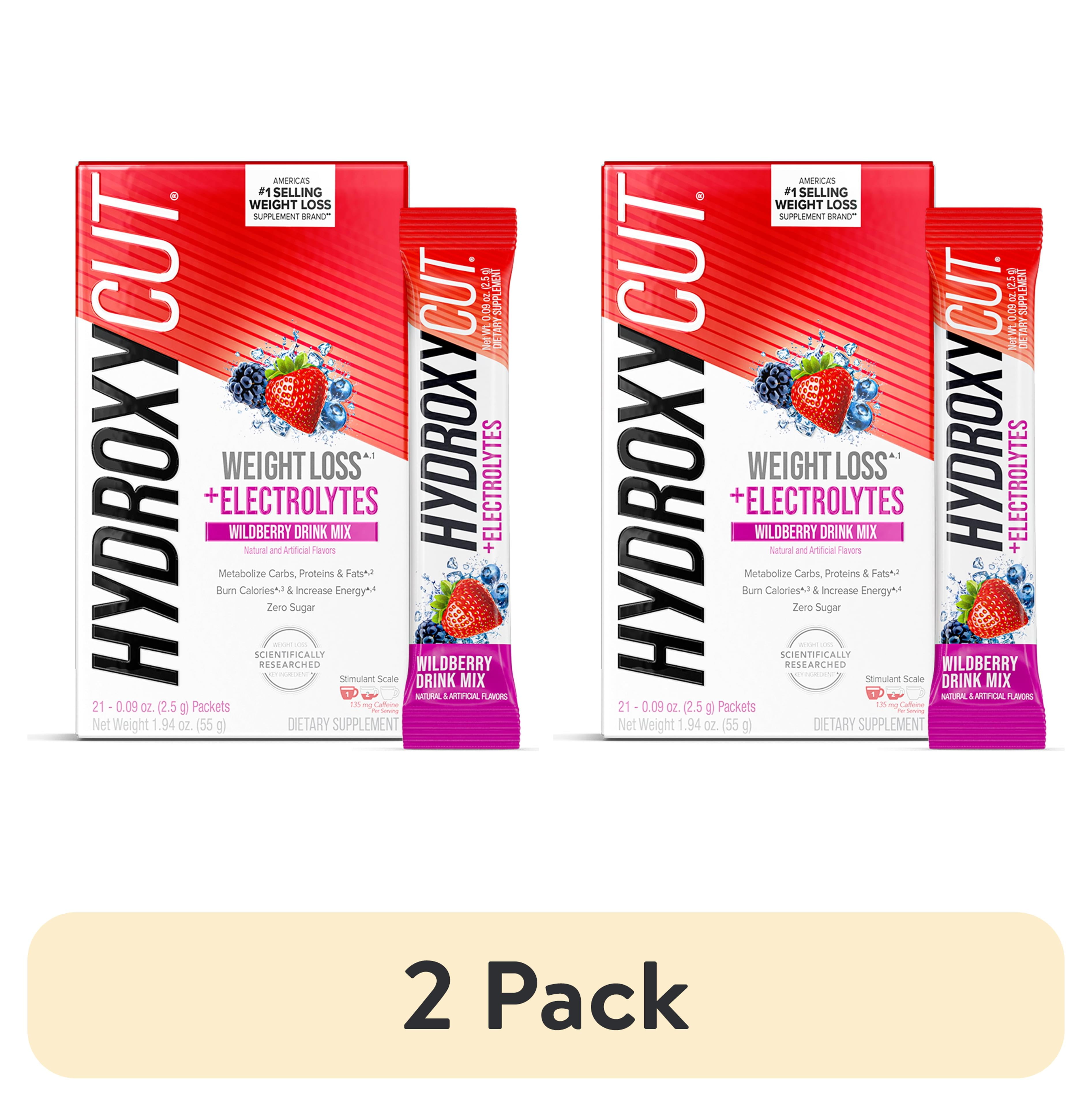(2 pack) Hydroxycut Original Weight Loss Powder Drink Mix Packets, Burn ...