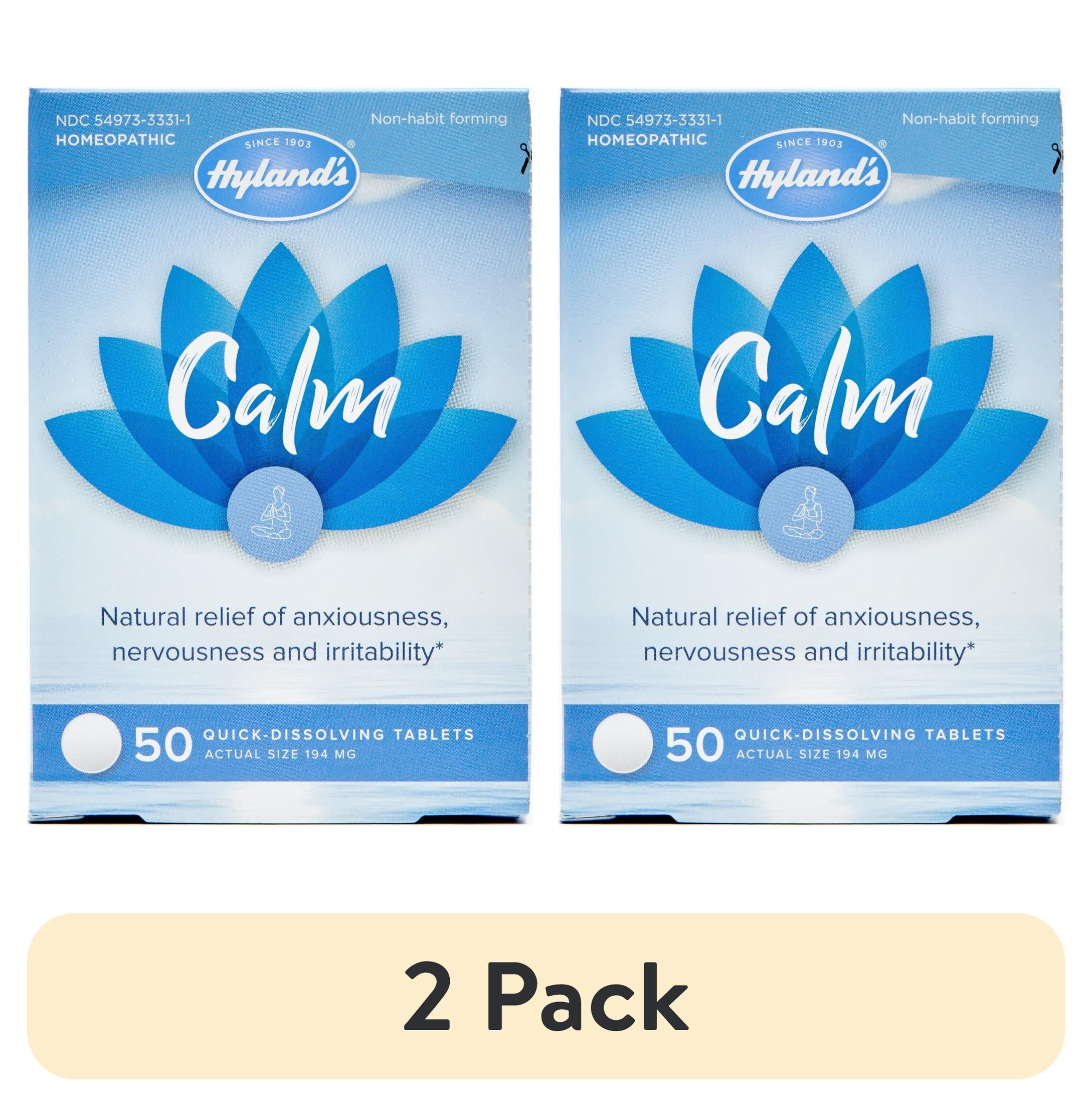 (2 pack) Hyland's Calm Quick-Dissolving Tablets, 50 Count - Walmart.com