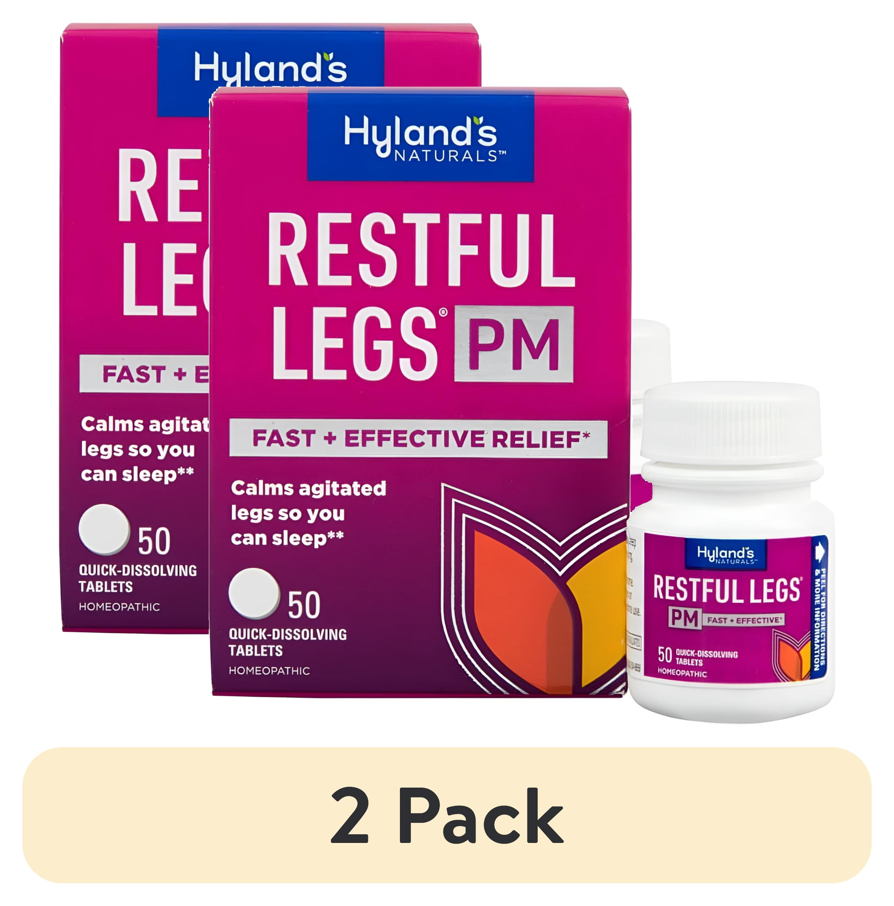 (2 pack) Hyland's Naturals Restful Legs Nighttime PM Tablets 50 Ct | Restless Legs Syndrome ...