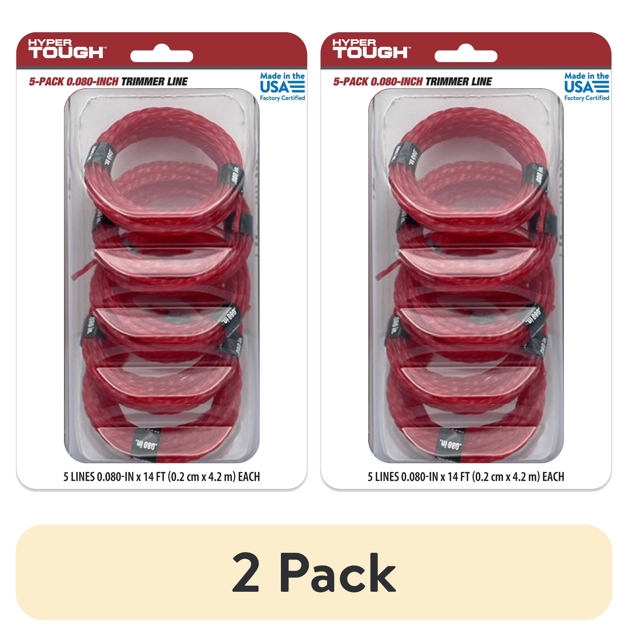 (2 pack) Hyper Tough .080 in. x 14 ft. Trimmer Line Coils - 5 Count ...