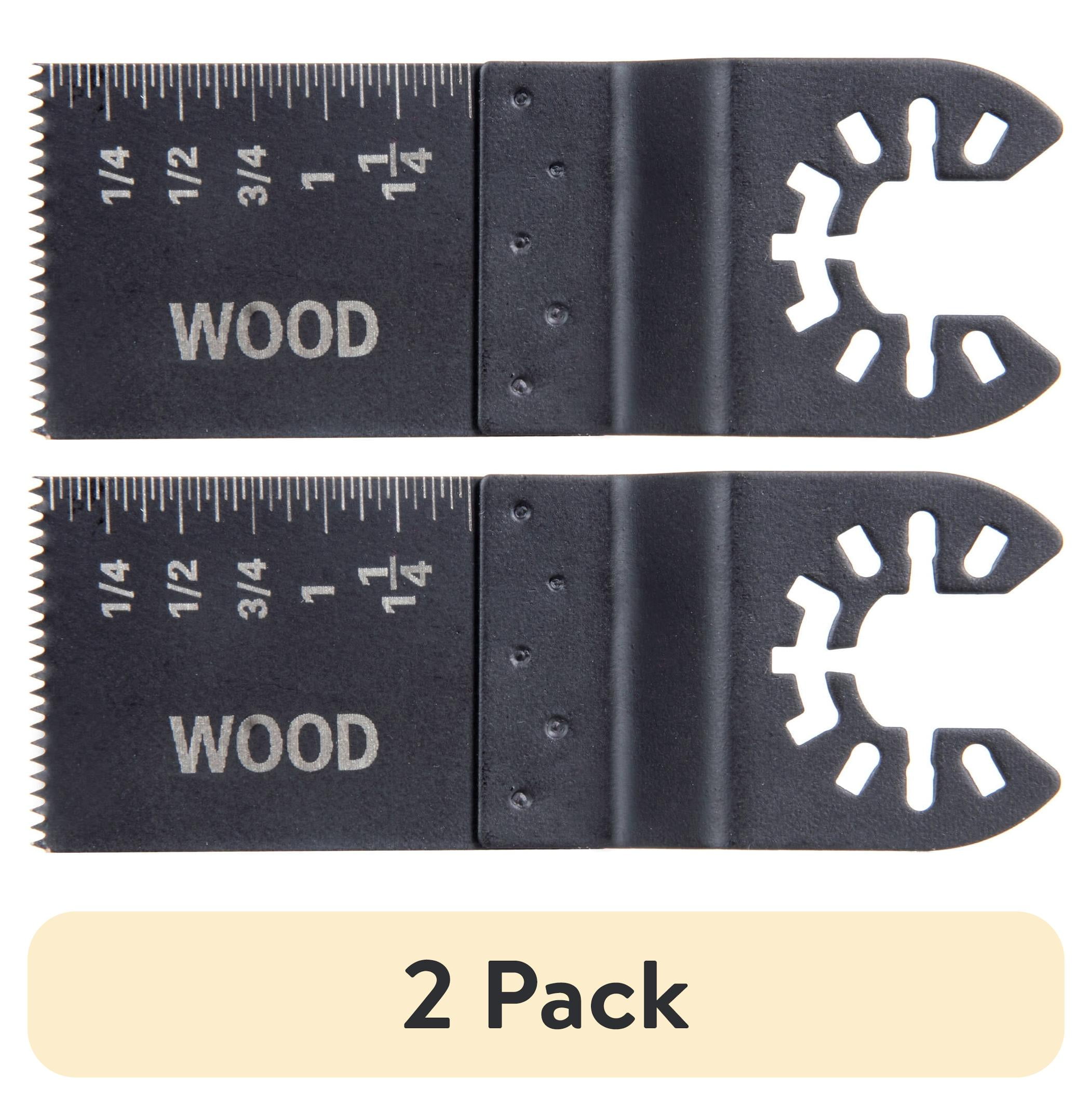 (2 pack) Hyper Tough 1-1/4 inch Wood End-cut Blade for Oscillating ...