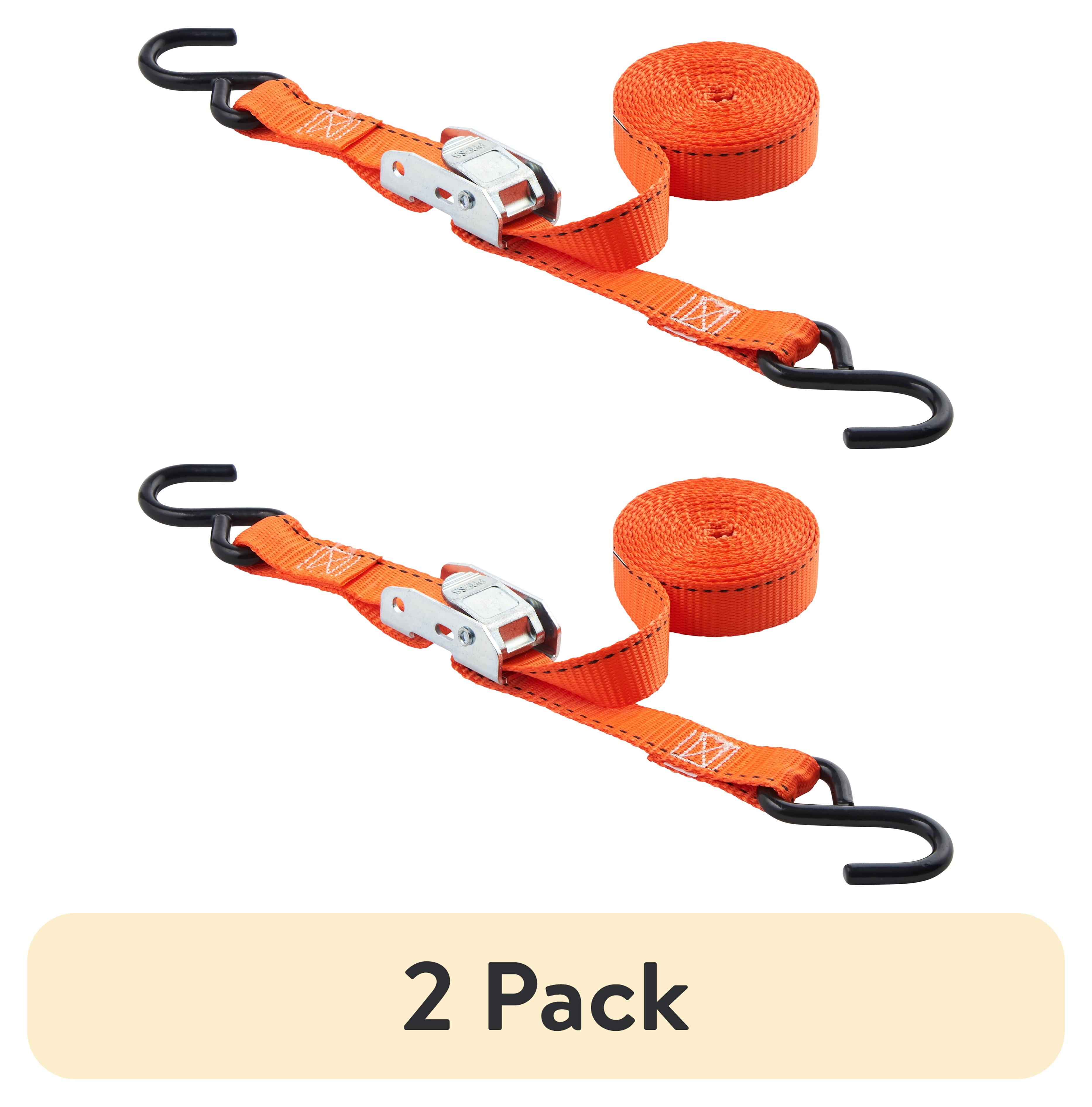 (2 pack) Hyper Tough 10 ft x 1 in Cam Buckle Tie Down Strap, 400 lbs ...