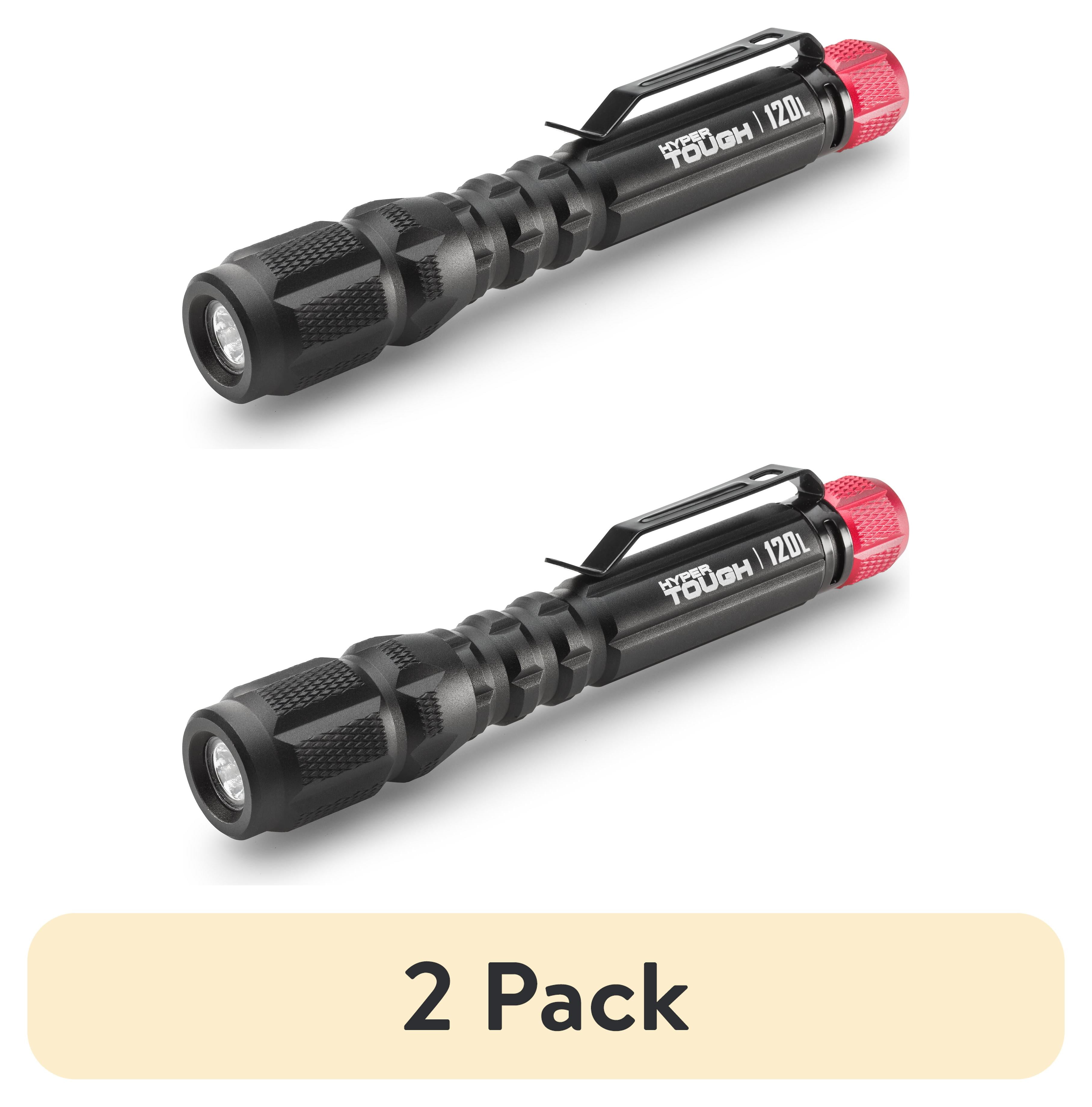 Hyper Tough 120LM LED Pen Light, 2 AAA Batteries, Impact-Resistant ...