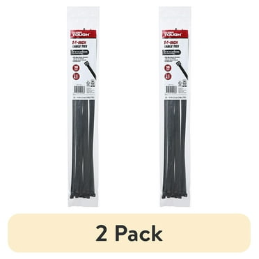 Hyper Tough Releasable 8-Inch Cable Ties Black 20 Count for Organizing ...