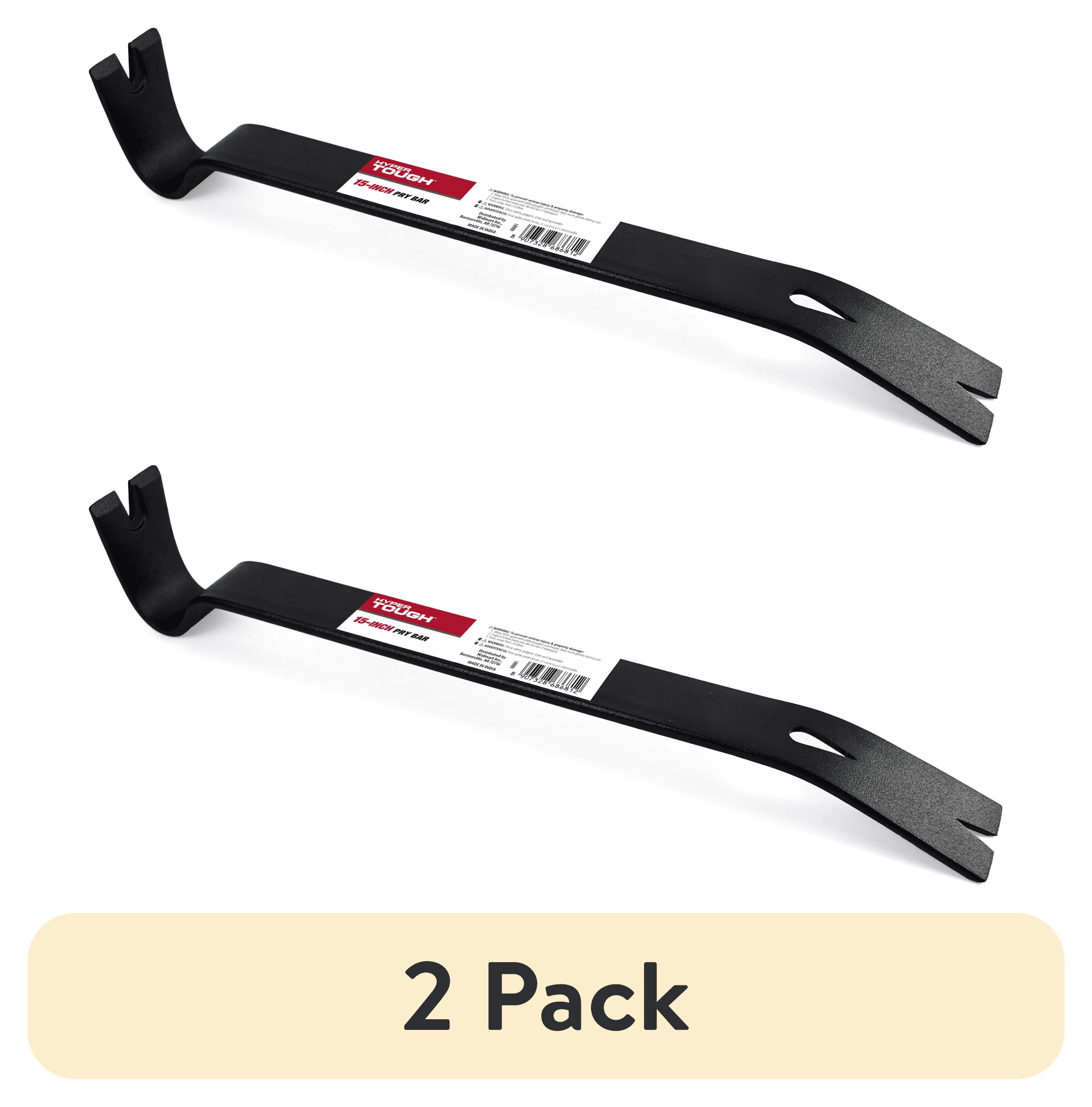 (2 pack) Hyper Tough 15” Utility Pry Bar, Nail Puller and Crowbar Tool ...