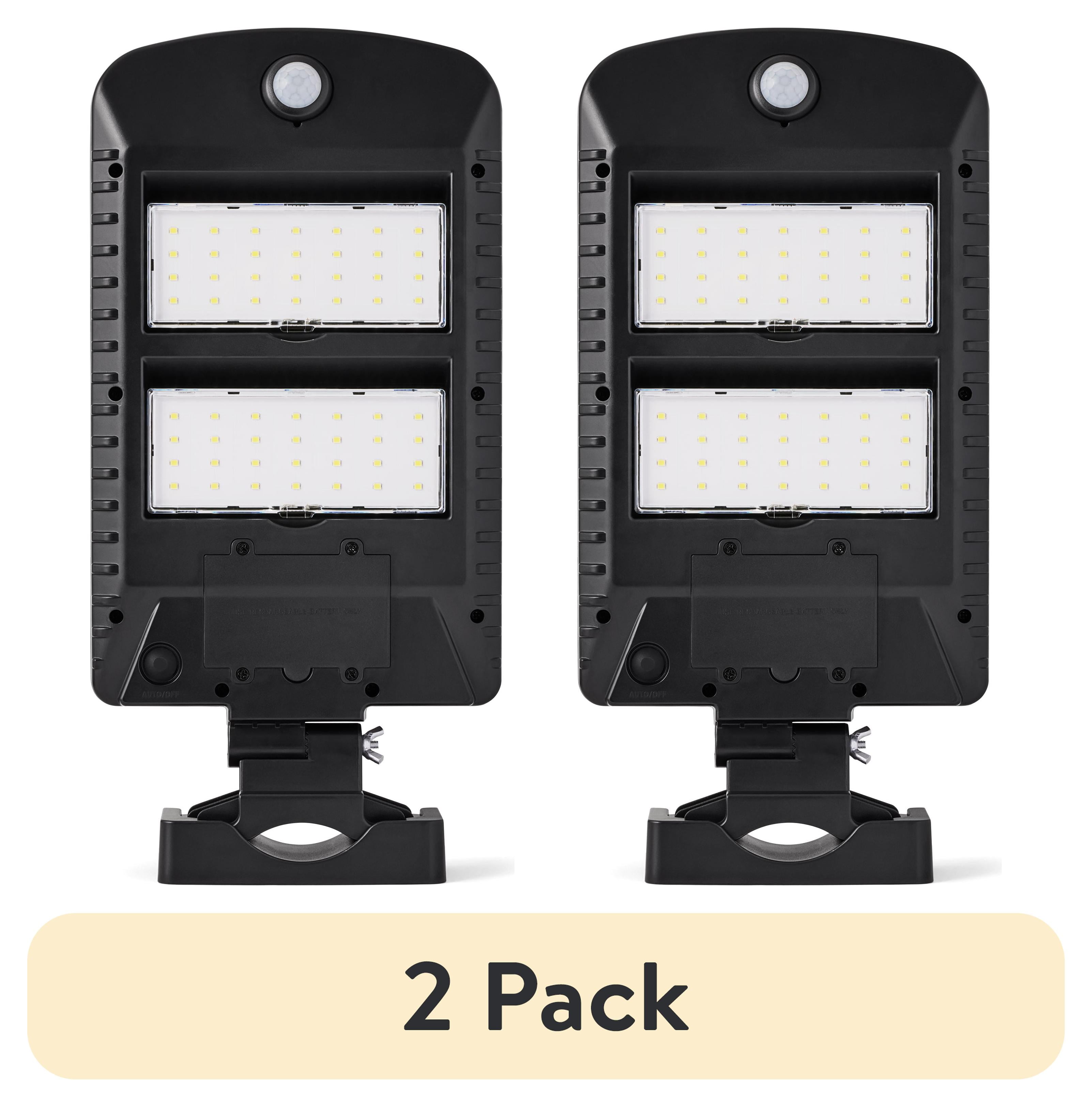 (2 pack) Hyper Tough 1500 Lumens Solar Powered Motion Street and Area ...