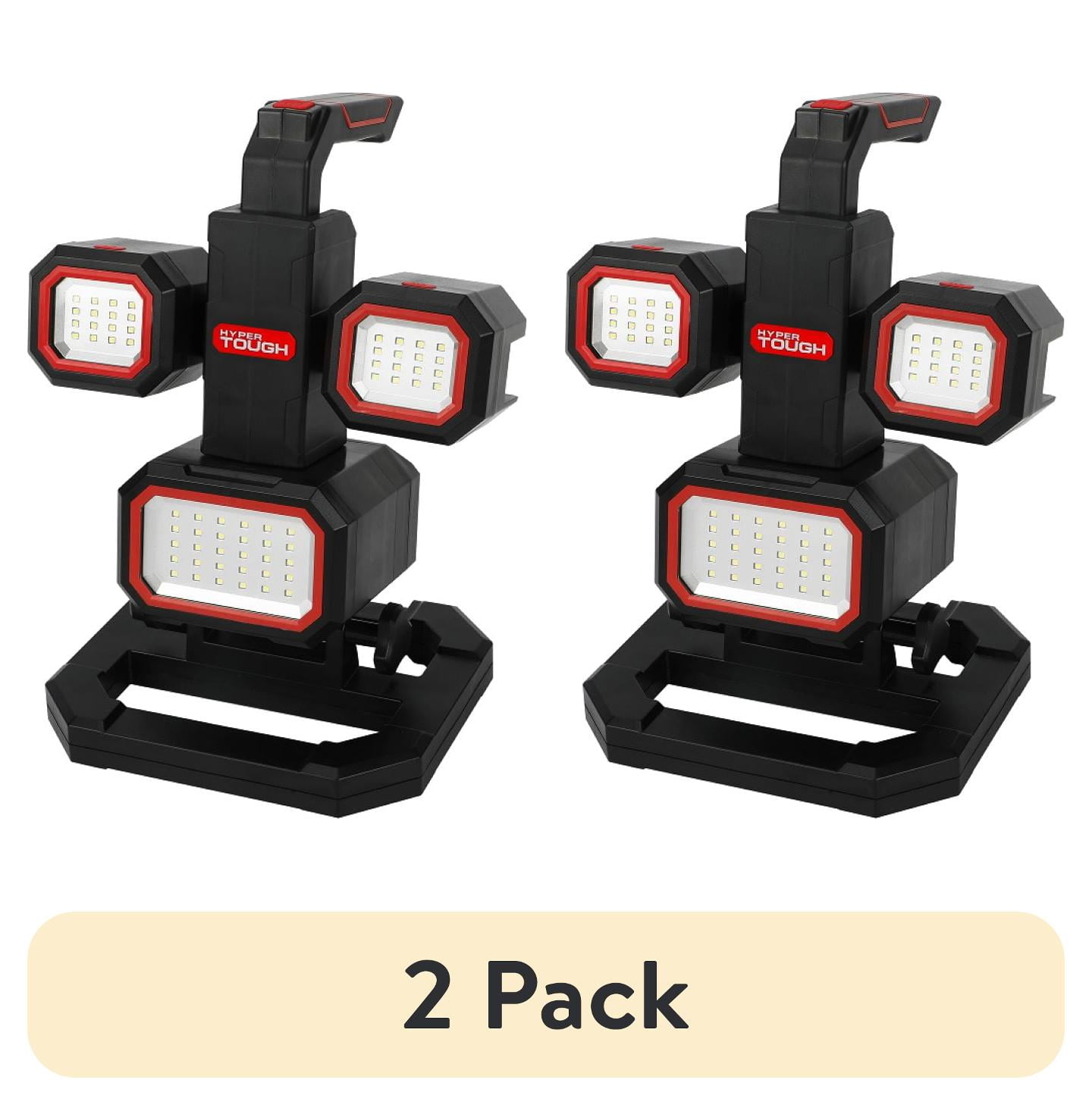 (2 pack) Hyper Tough 2000-Lumen LED Rechargeable Work Light ...