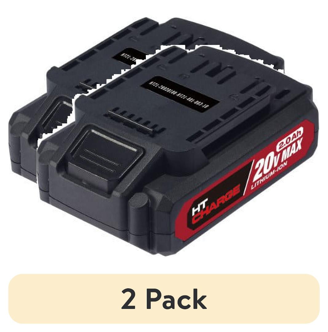 (2 pack) Hyper Tough 20V Lithium-Ion 2.0Ah Battery, HT21-401-003-10 ...