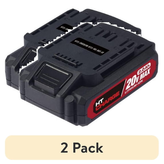 (2 pack) Hyper Tough 20V Lithium-Ion 2.0Ah Battery, HT21-401-003-10 ...