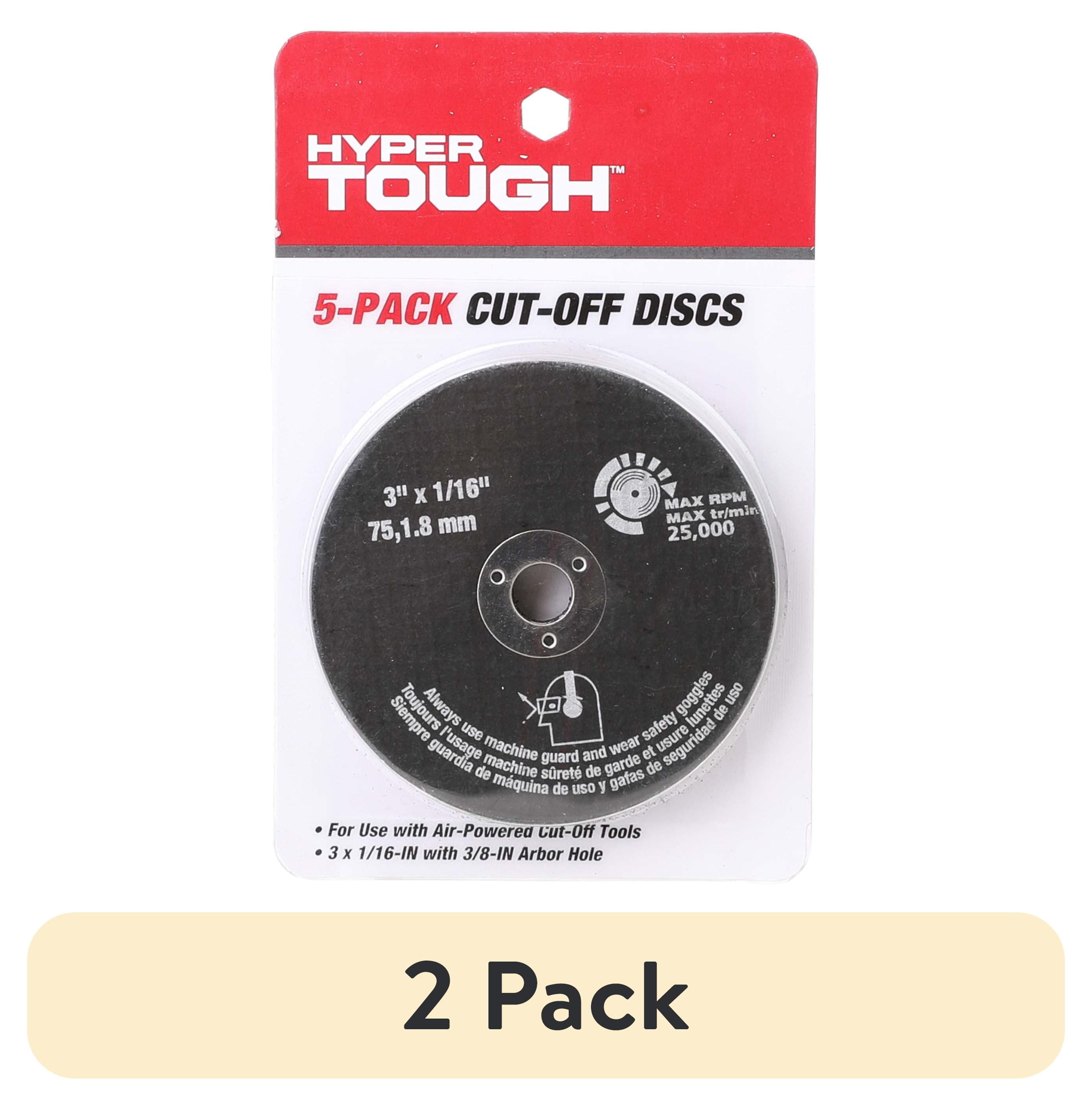 (2 pack) Hyper Tough 25,000 RPM 3 inch Aluminum Cut-off Discs Set 5 ...
