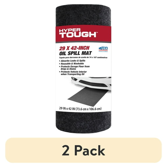 (2 pack) Hyper Tough; 29" x 42" Oil Spill Mat - Prevents Stains and ...