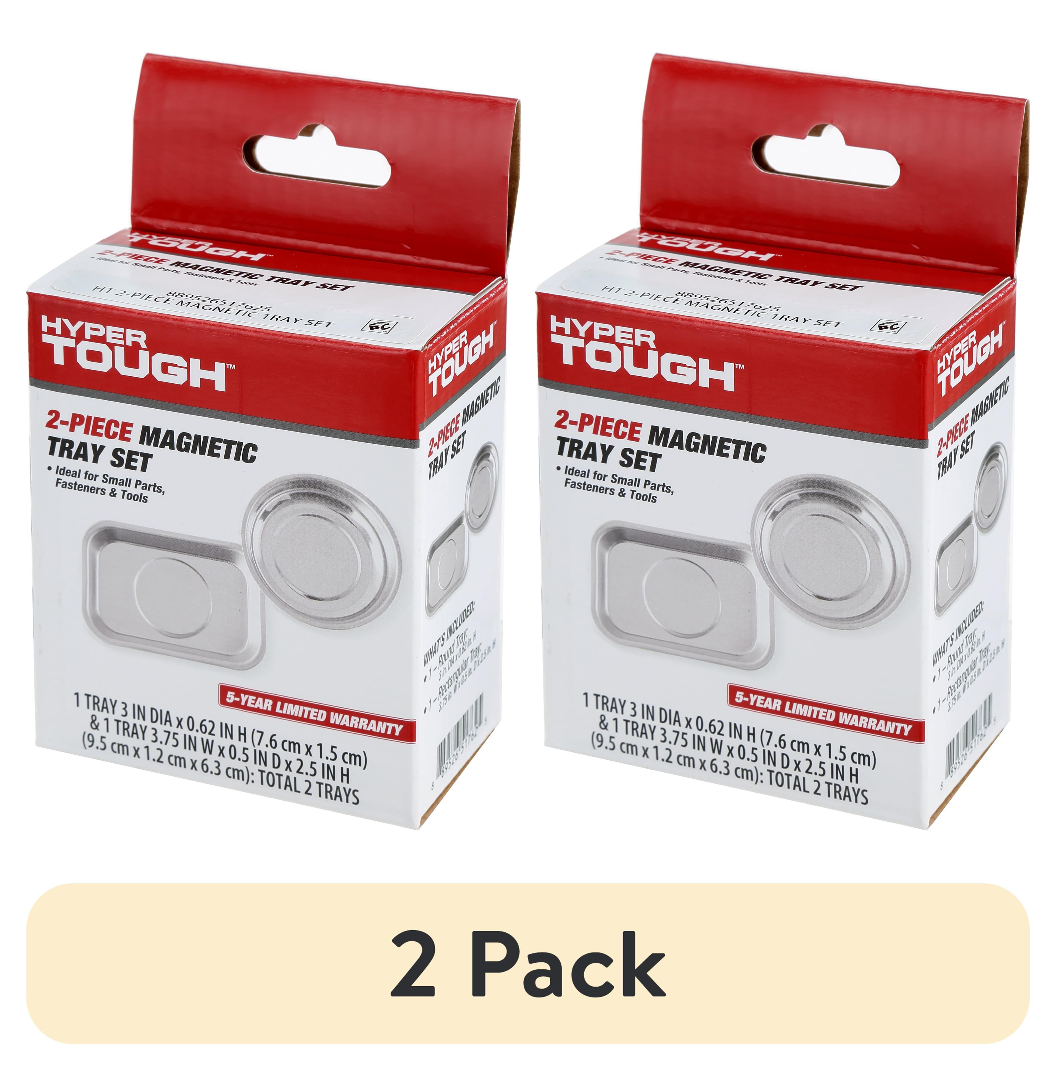 (2 pack) Hyper Tough 2pc Magnetic Aluminum Tray Set, New, 2.55"x3.66"x0 ...