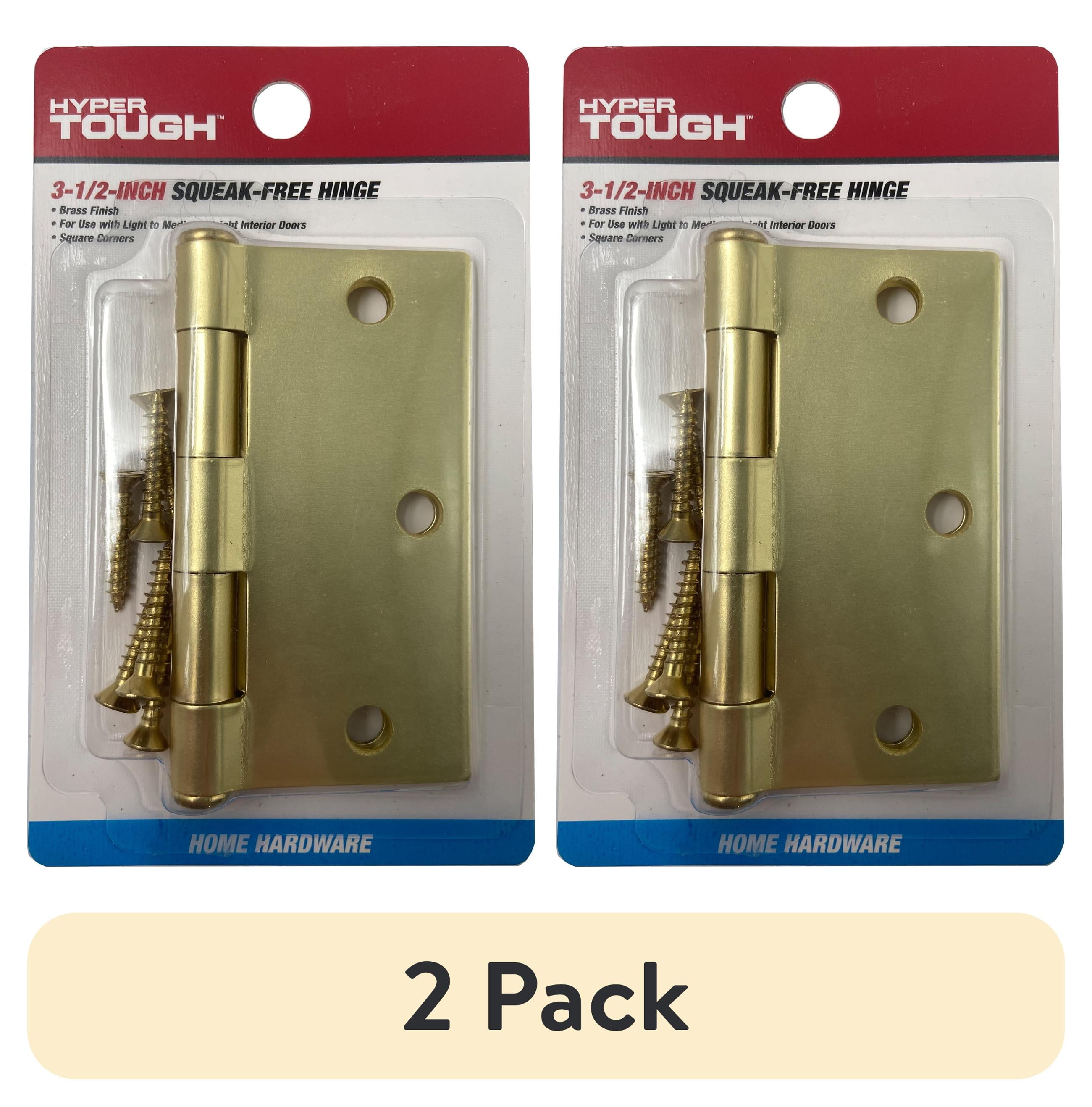 (2 pack) Hyper Tough 3-1/2 Inch New Square Corner Squeak-Free Door ...