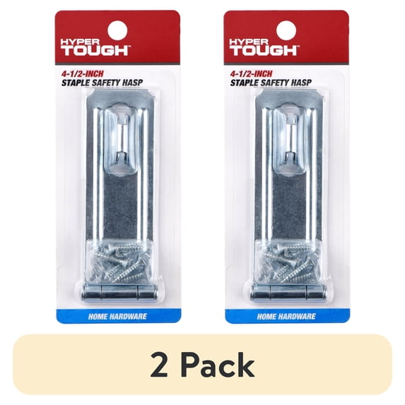 (2 pack) Hyper Tough 4.5 in. Staple Safety Hasp, Zinc Plated - Walmart.com