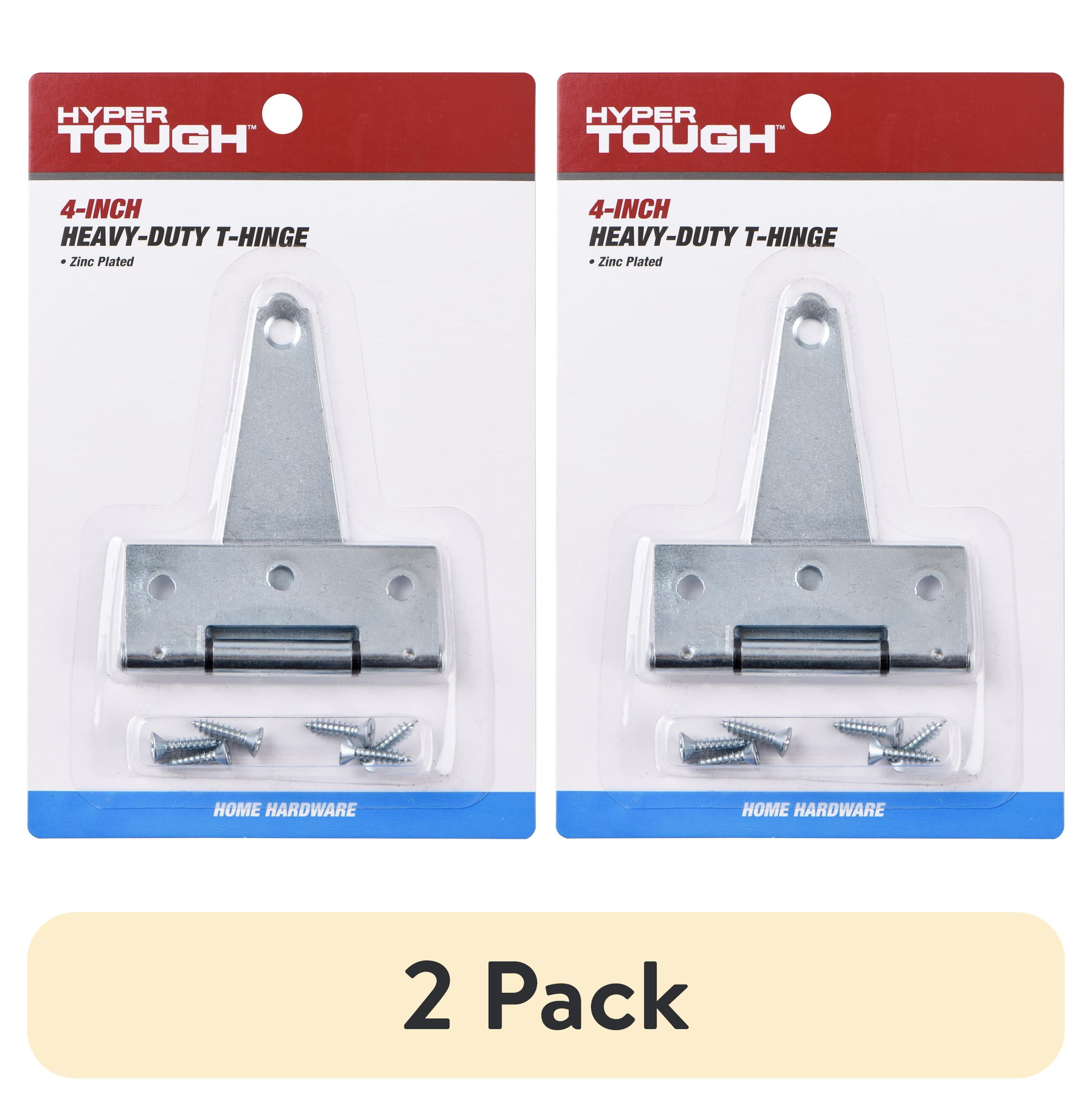 (2 pack) Hyper Tough 4 in. Heavy Duty Tee Hinge, Zinc Plated, 1 Piece ...