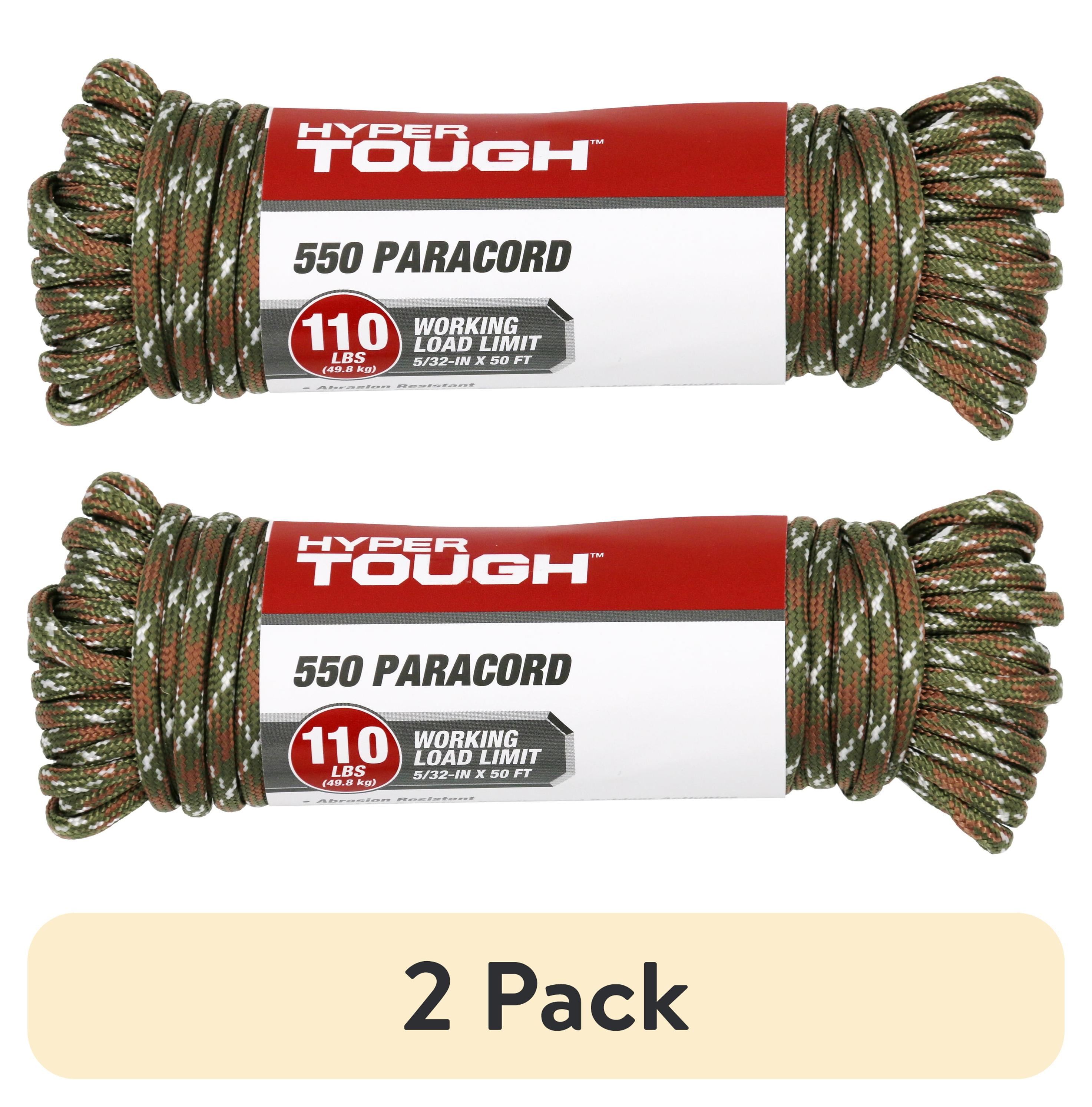 (2 pack) Hyper Tough 5/32 inch x 50 ft, 550 Paracord, Camo - Walmart.com