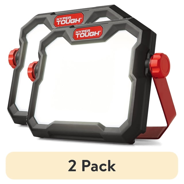 (2 pack) Hyper Tough 50W LED 5000 Lumen Rechargeable Free Standing ...