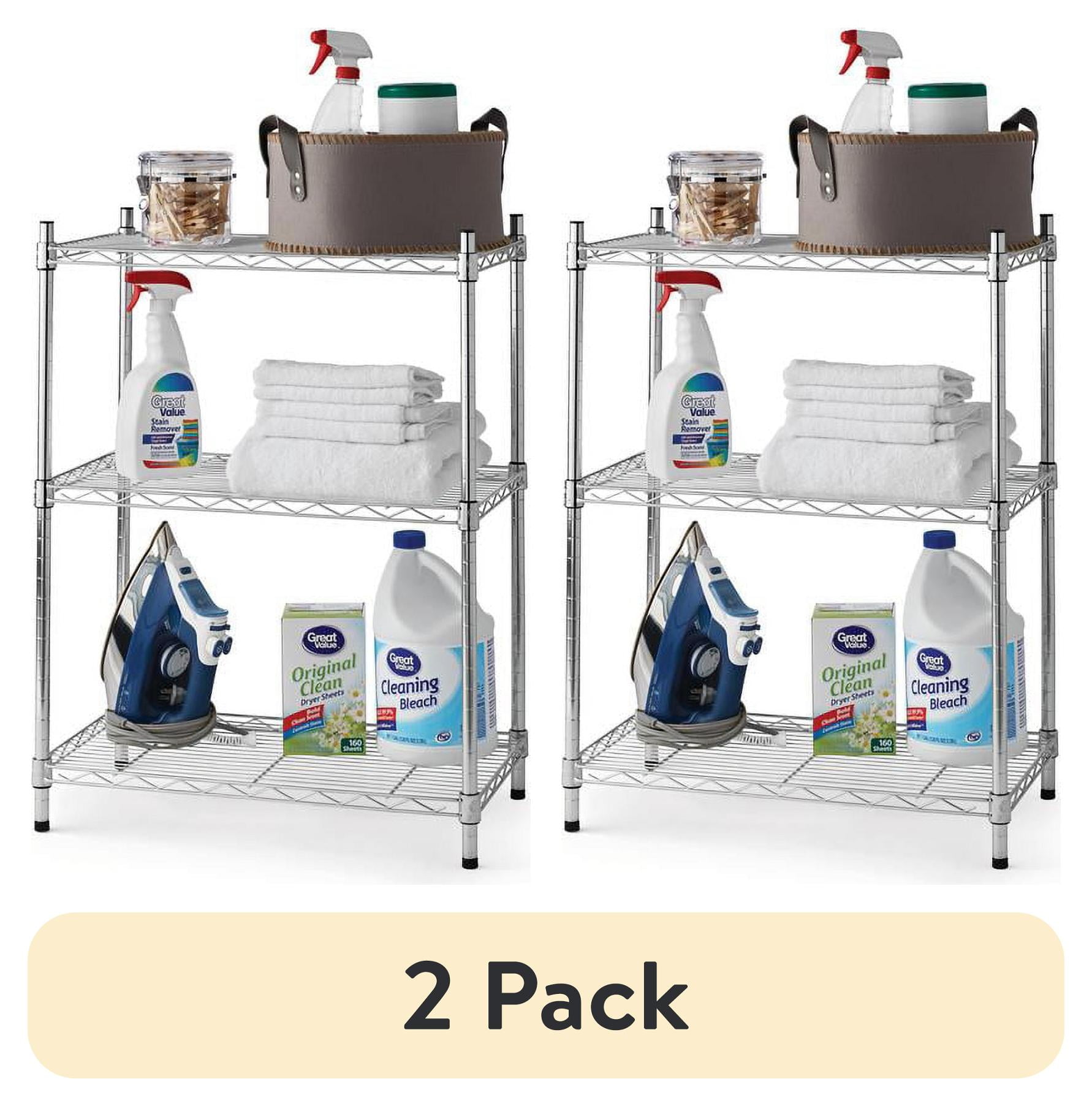 (1 pack) Hyper Tough Chrome Wire 3-Tier 30.6" H x 23.2" W x 13.4" D ...