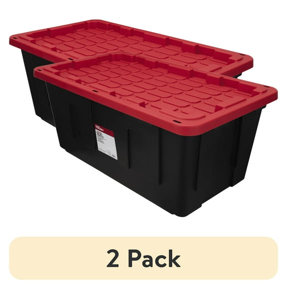 (2 pack) Hyper Tough Extra Large Storage Bin, 40 Gallon Plastic Storage ...