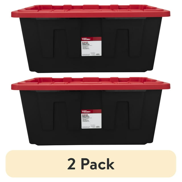 (2 pack) Hyper Tough Extra Large Storage Bin, 40 Gallon Plastic Storage ...