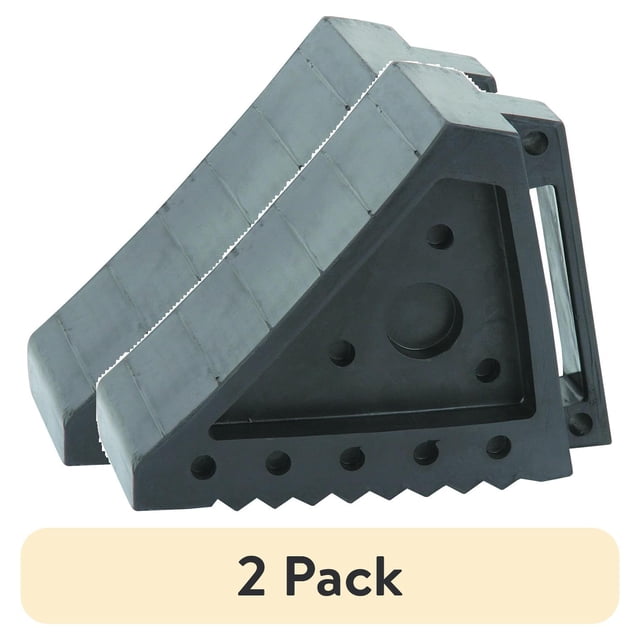 (2 pack) Hyper Tough Heavy Duty Solid Rubber Wheel Chock - Walmart ...