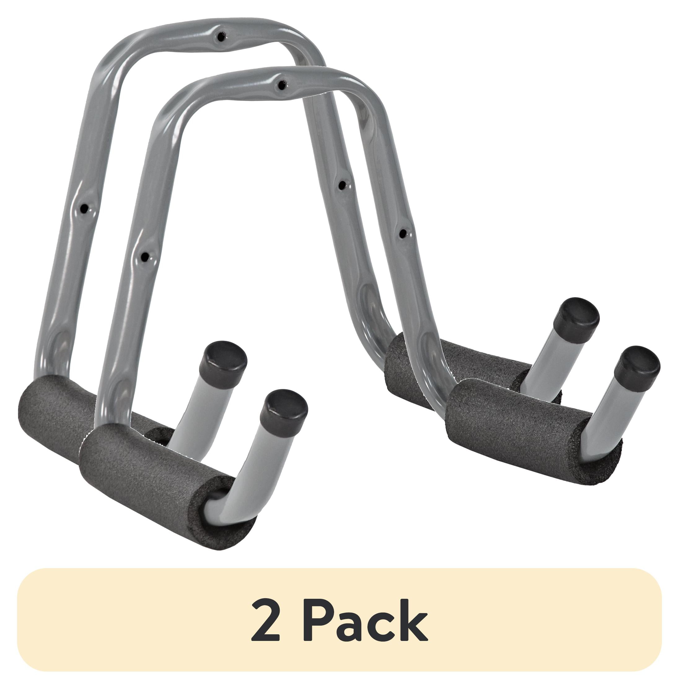 (2 pack) Hyper Tough Heavy Duty Steel Double-Arm Utility Hook, Gray, 9. ...